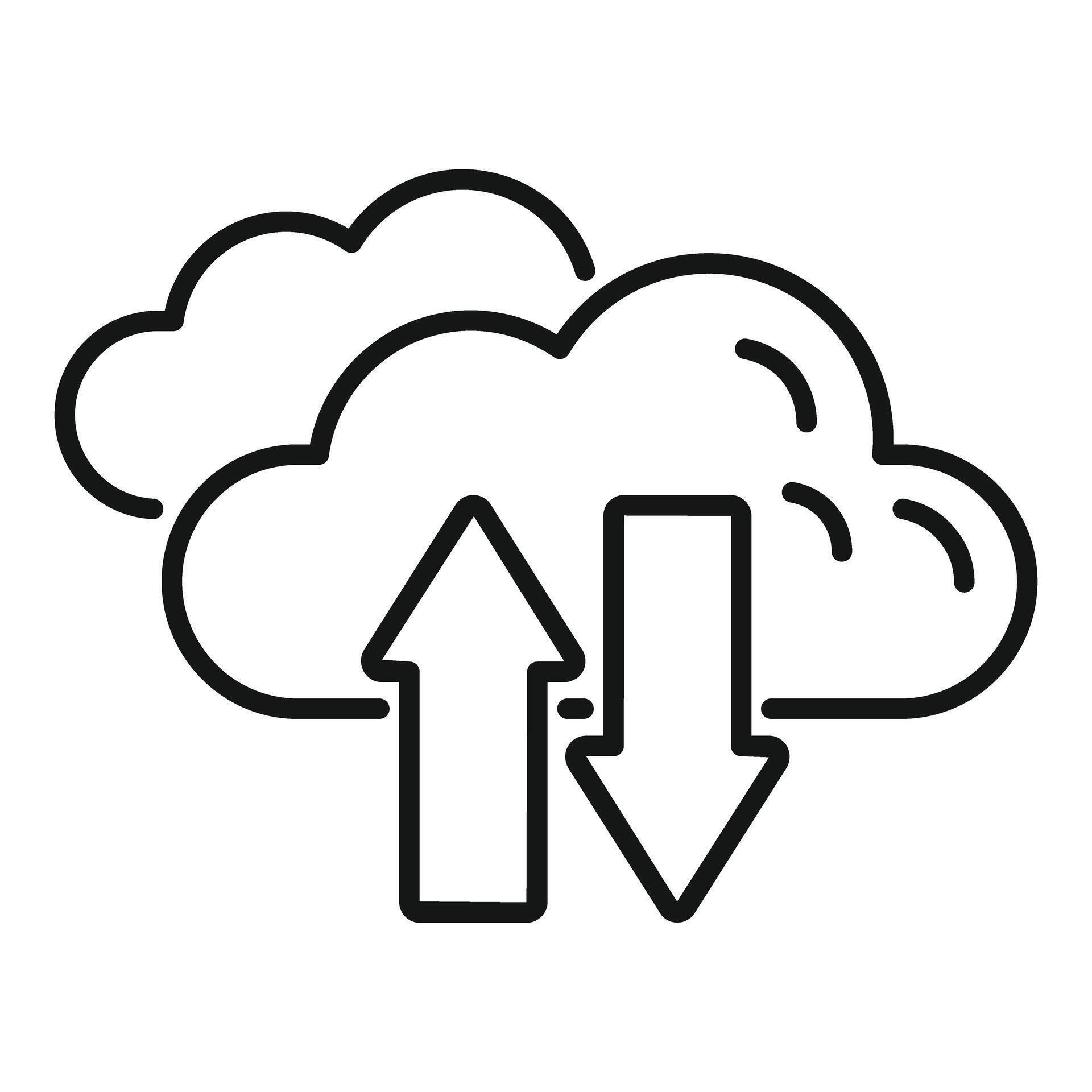 Cloud Computing Data Storage Transferring Icon Showing Uploading And Downloading 48295221 Vector