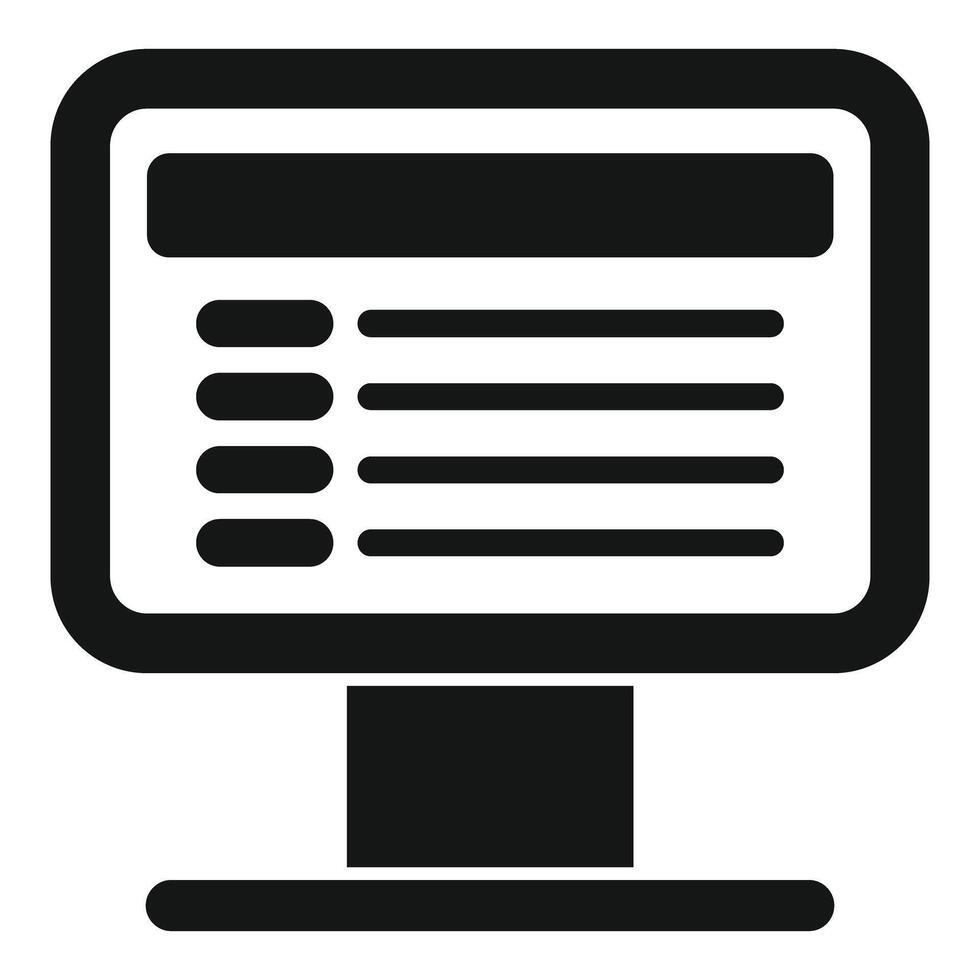 Computer monitor displaying information with charts and data 48296126 ...