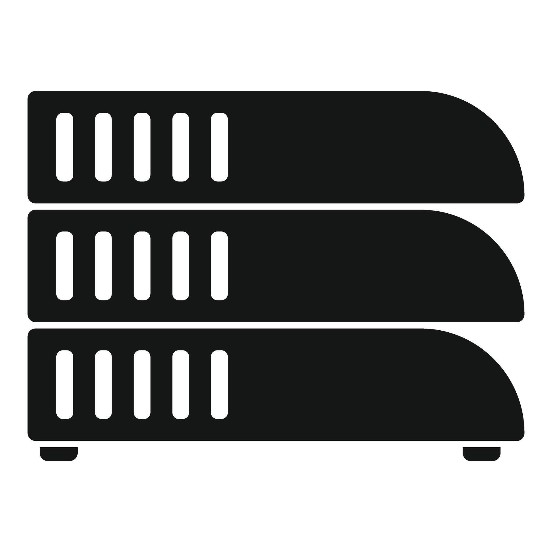 Black Server Rack Icon Showing Data Storing Concept 48296199 Vector Art At Vecteezy
