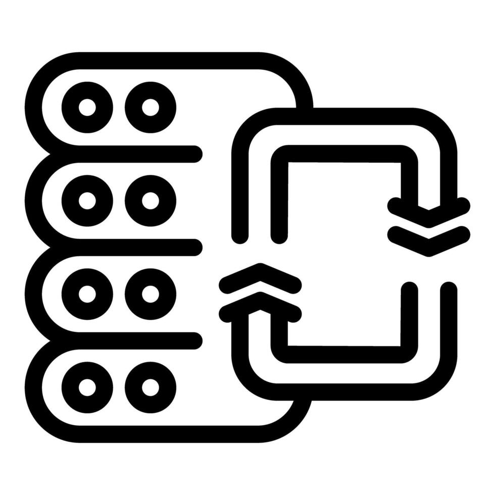 Data exchange system connecting with server database 48298555 Vector Art at Vecteezy