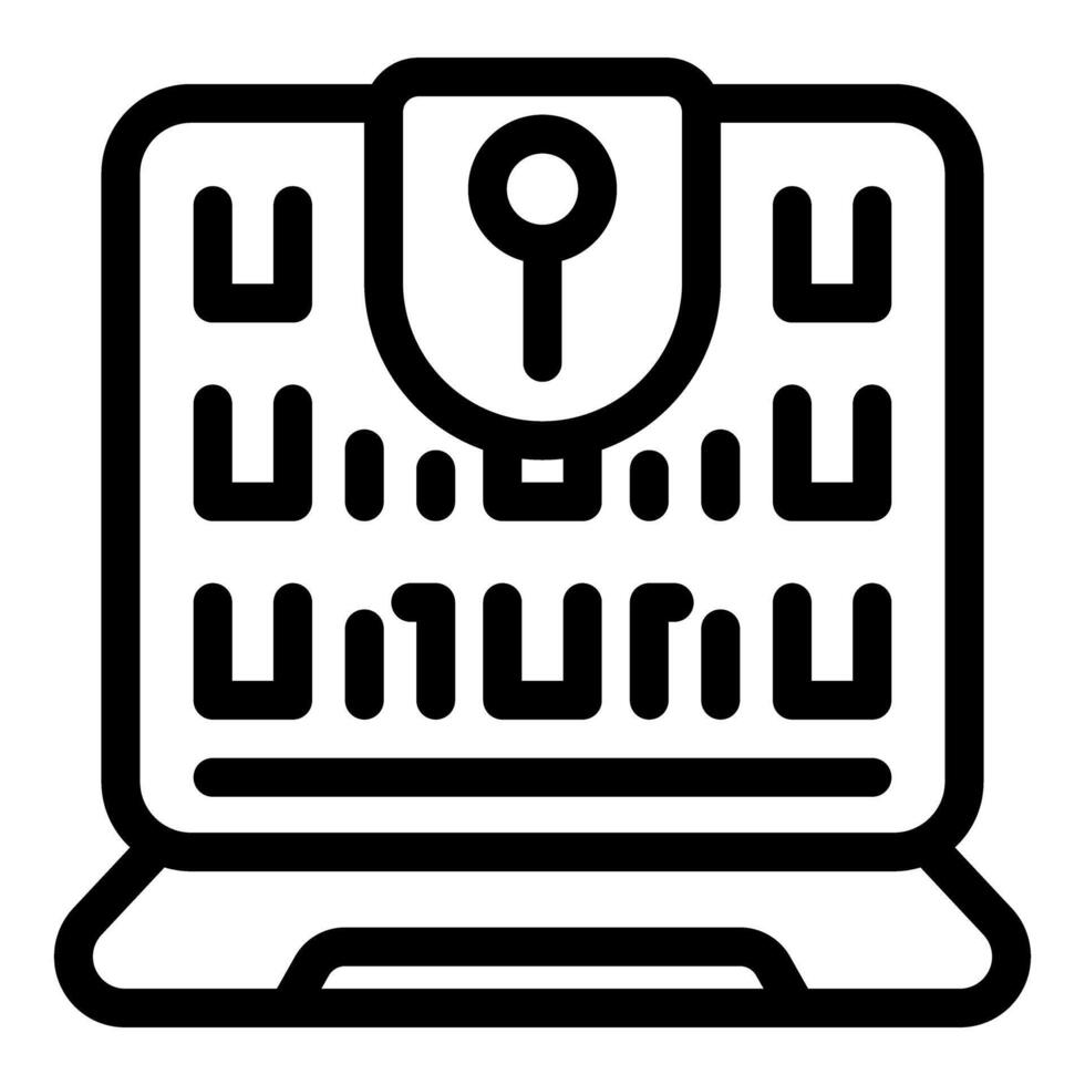 Laptop Displaying Password Protected Login Screen With Keyhole Icon 48298713 Vector Art At Vecteezy