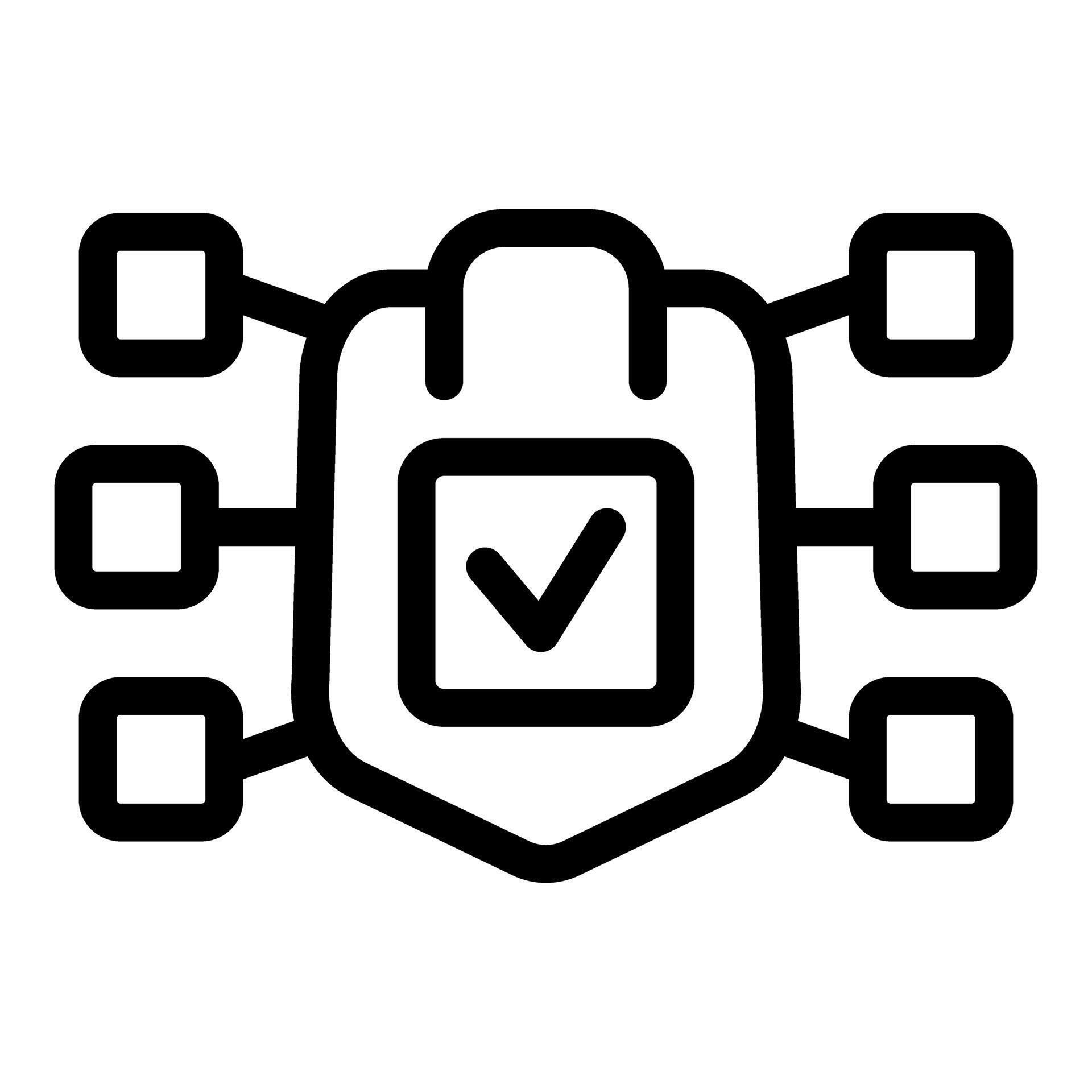 Secure Network Connection Showing Checkmark Symbol 48298714 Vector Art