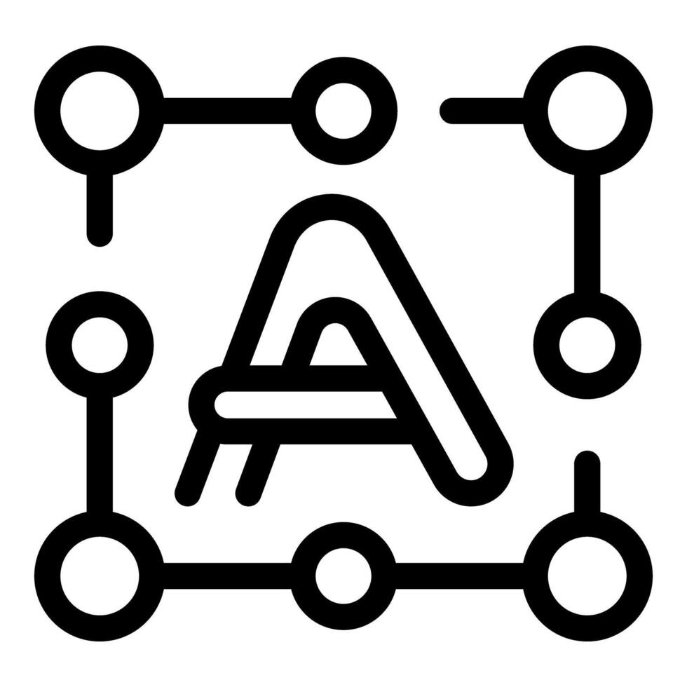 Artificial intelligence algorithm analyzing letter a icon 48300530 ...