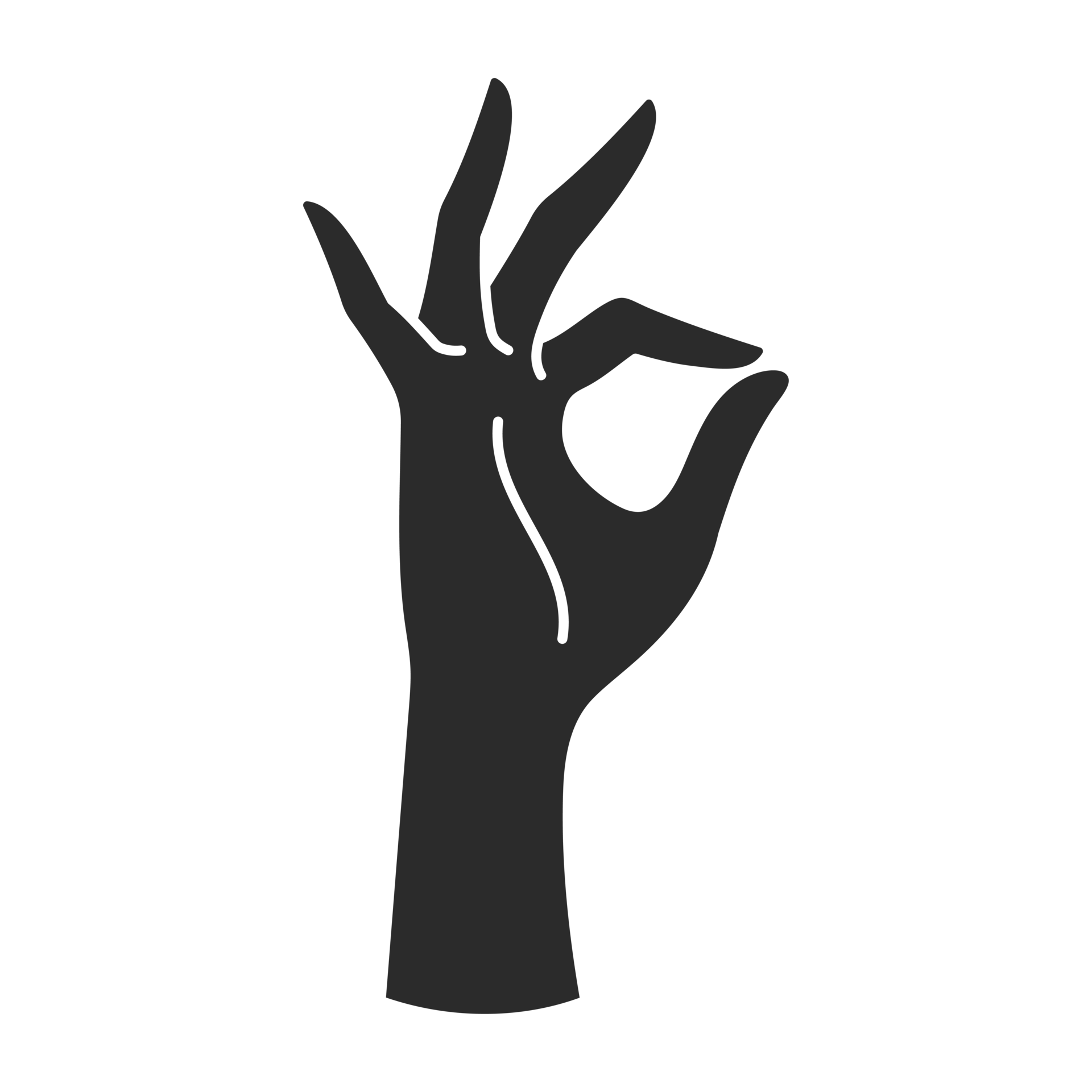 Female Gesture Hand Showing Ok Sign Shape Silhouette Drawing 48301581 Png