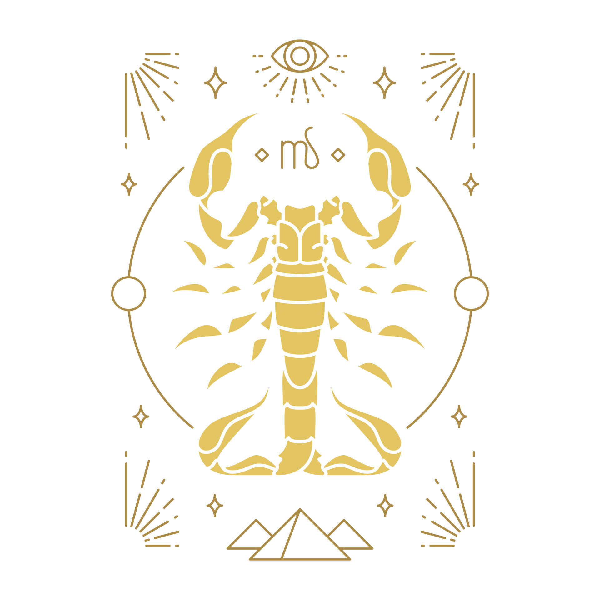 Scorpio Zodiac Line Art Sign 48301854 Png