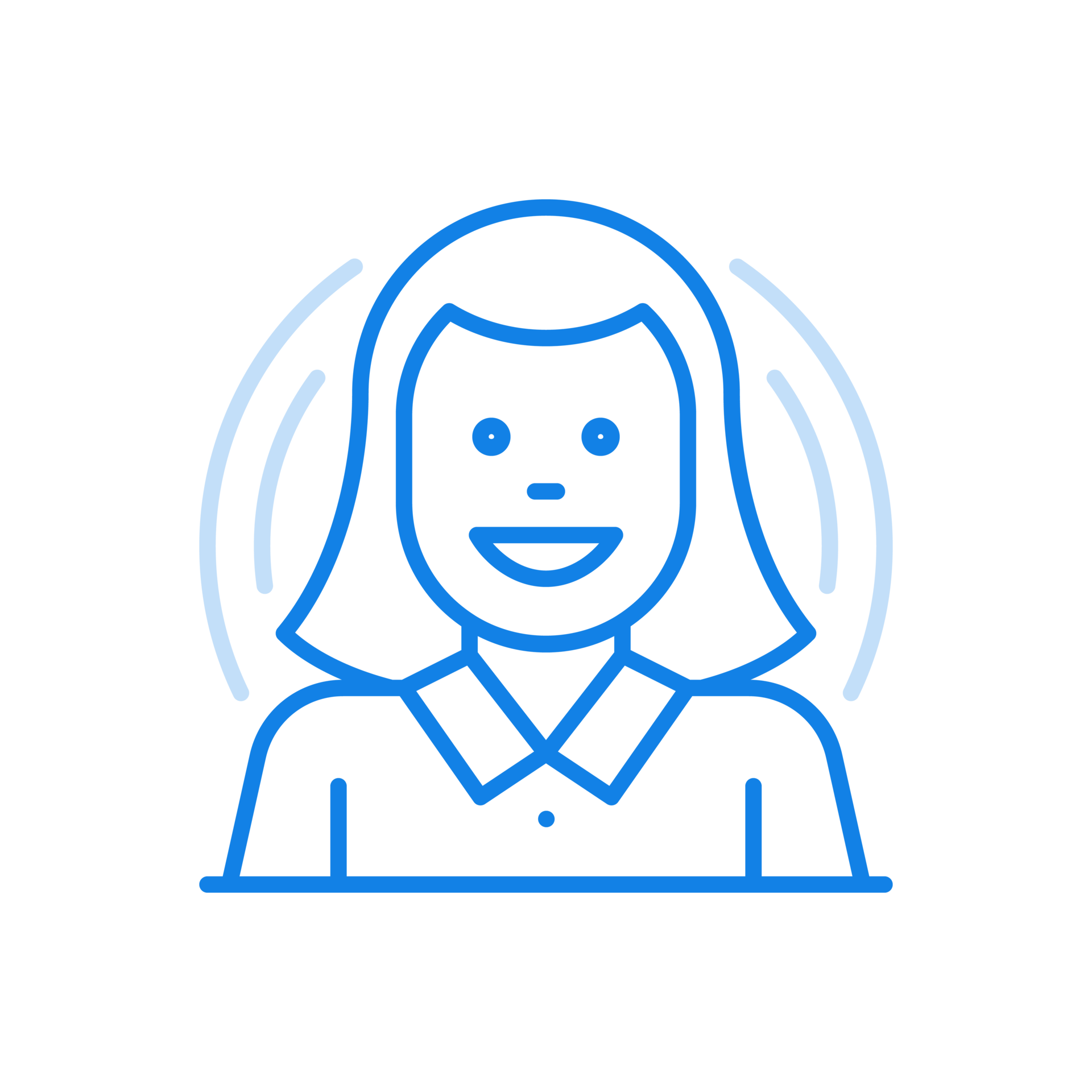 Smiling Female Character Line Icon Cute Abstract Profile Of Young Girl 48302931 Png
