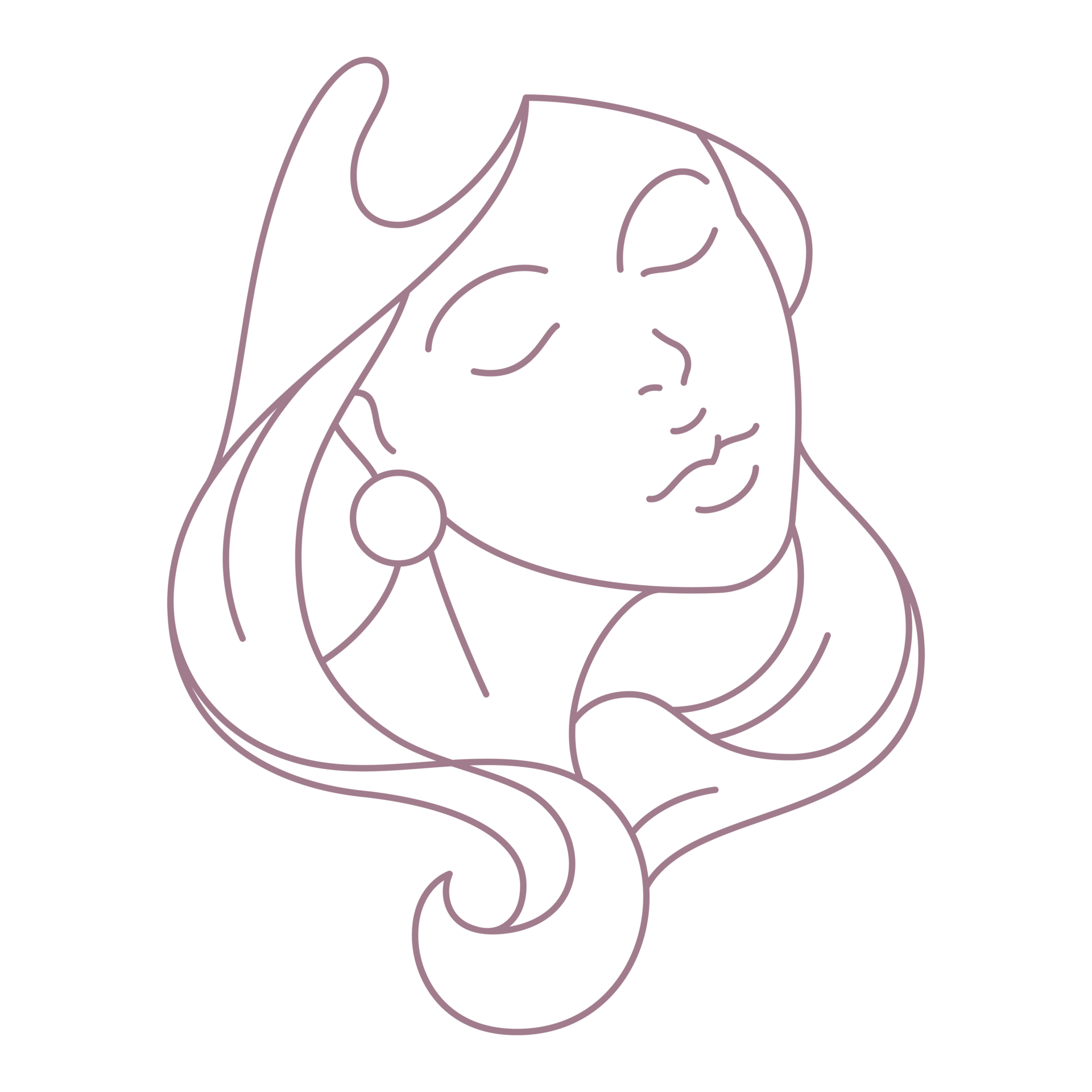 Woman Face Minimalist Line Art 48303655 Png