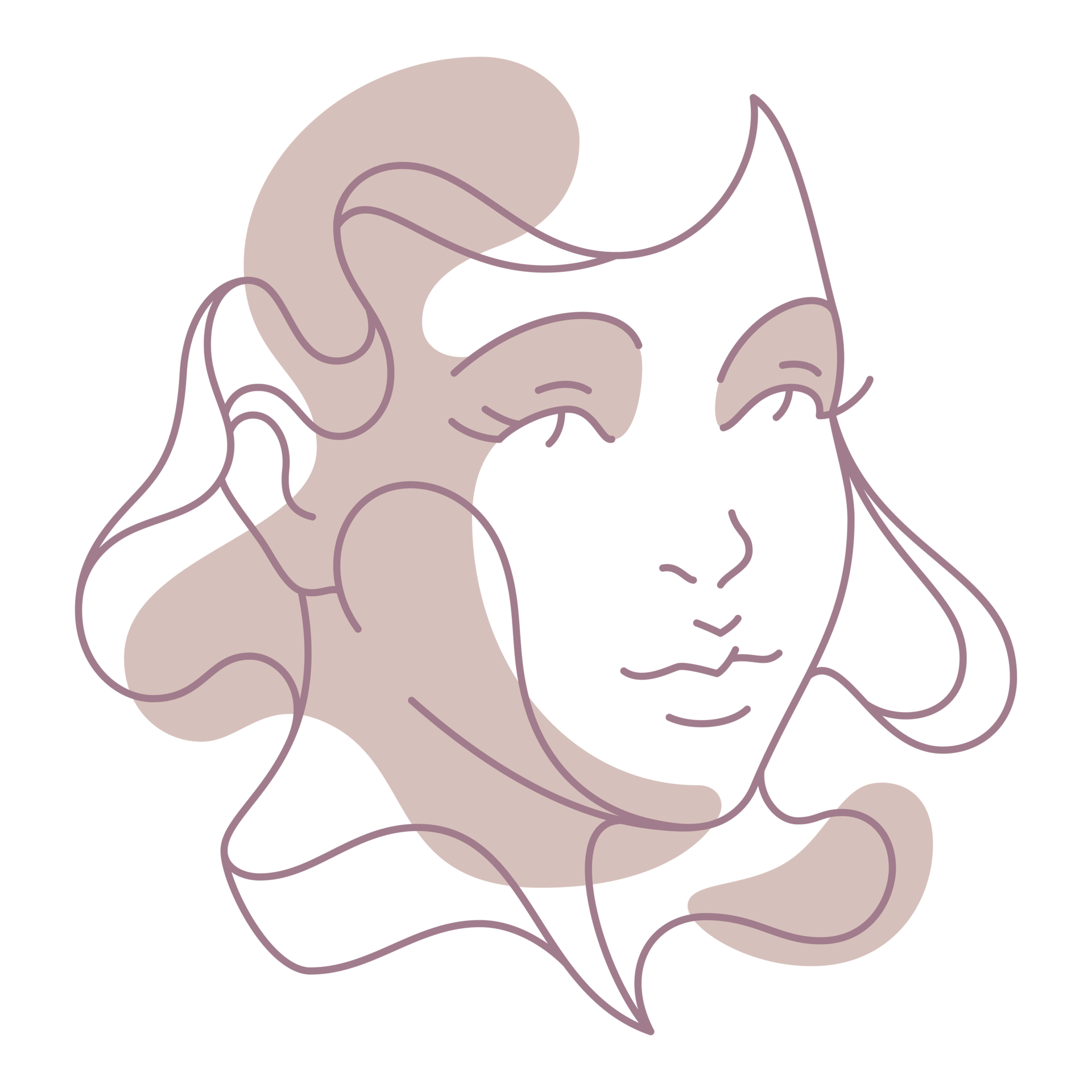 Woman Face Abstract Line Art 48303656 PNG