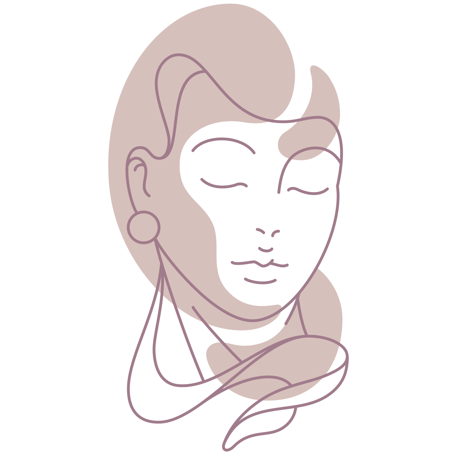 Woman Face Abstract Line Art 48303657 PNG