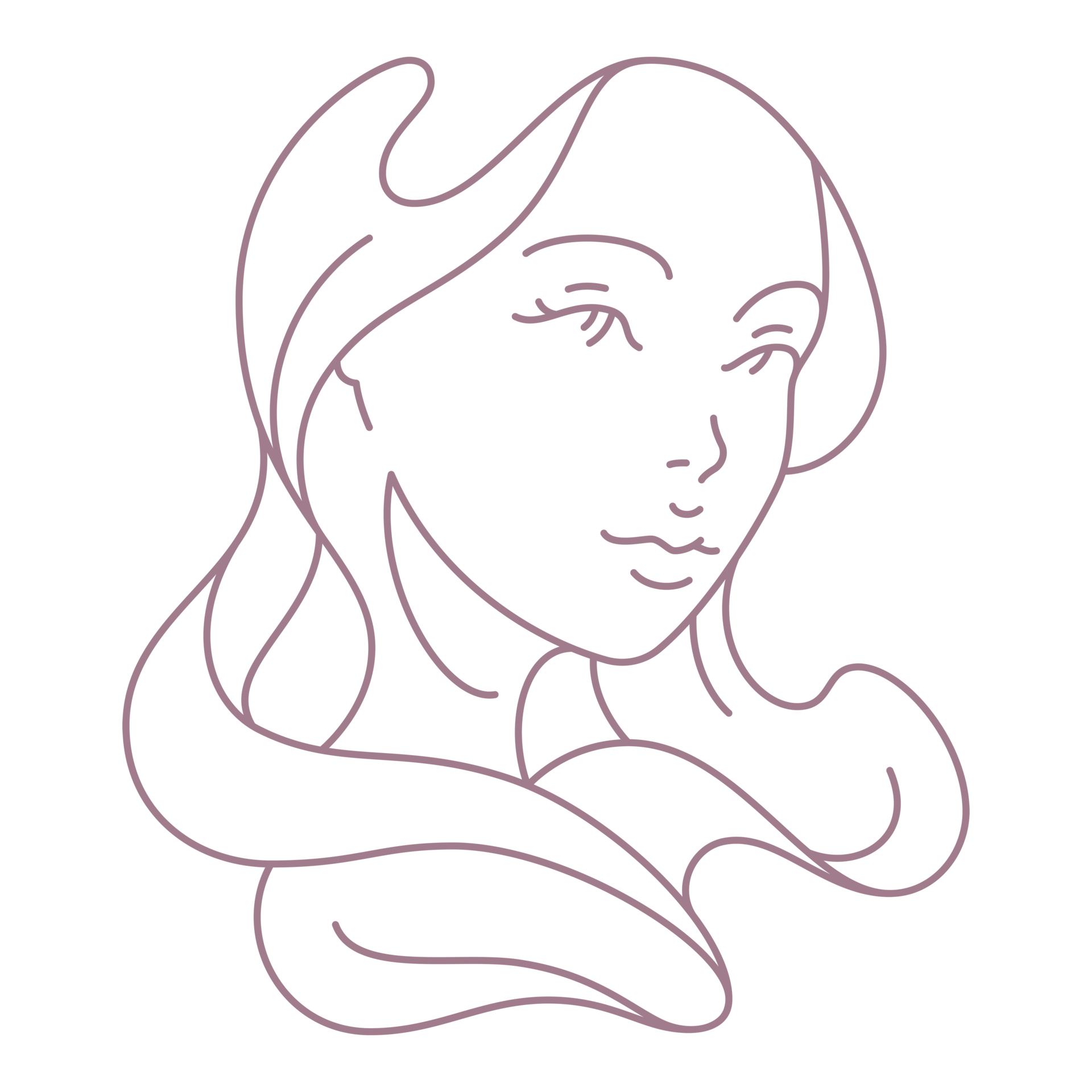 Woman Face Minimalist Line Art 48303658 Png