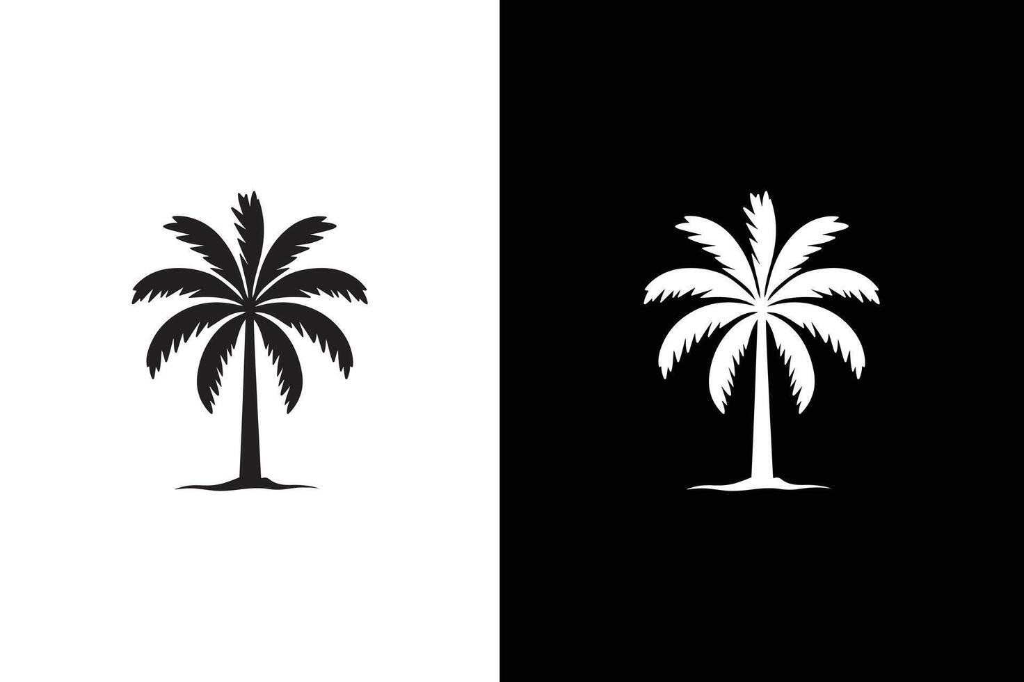 Palm tree icon, simple style palm tree icon silhouette black white ... Palm tree icon, simple style palm tree icon silhouette black white ...