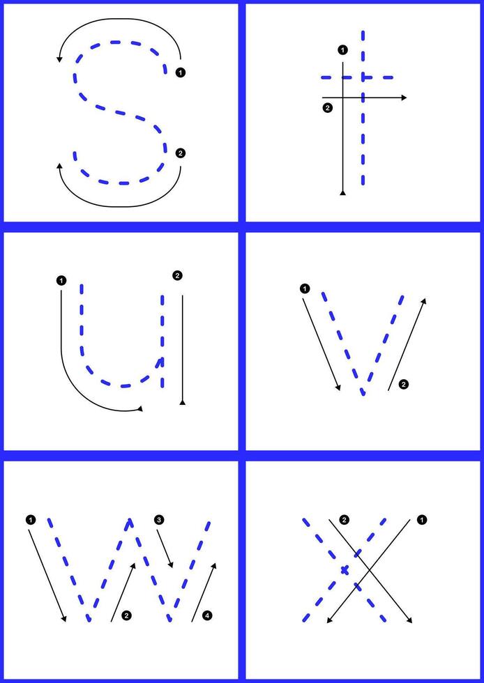 learning alphabet tracing letters 48308054 Vector Art at Vecteezy