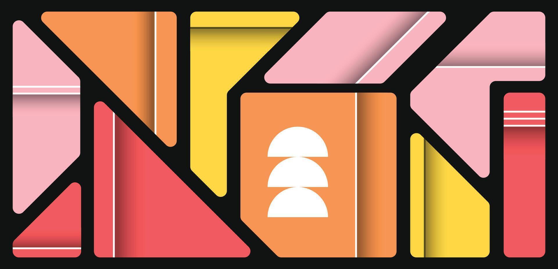 Colorful Abstract Geometric Pattern Background Creative Polygon Backdrop Triangle