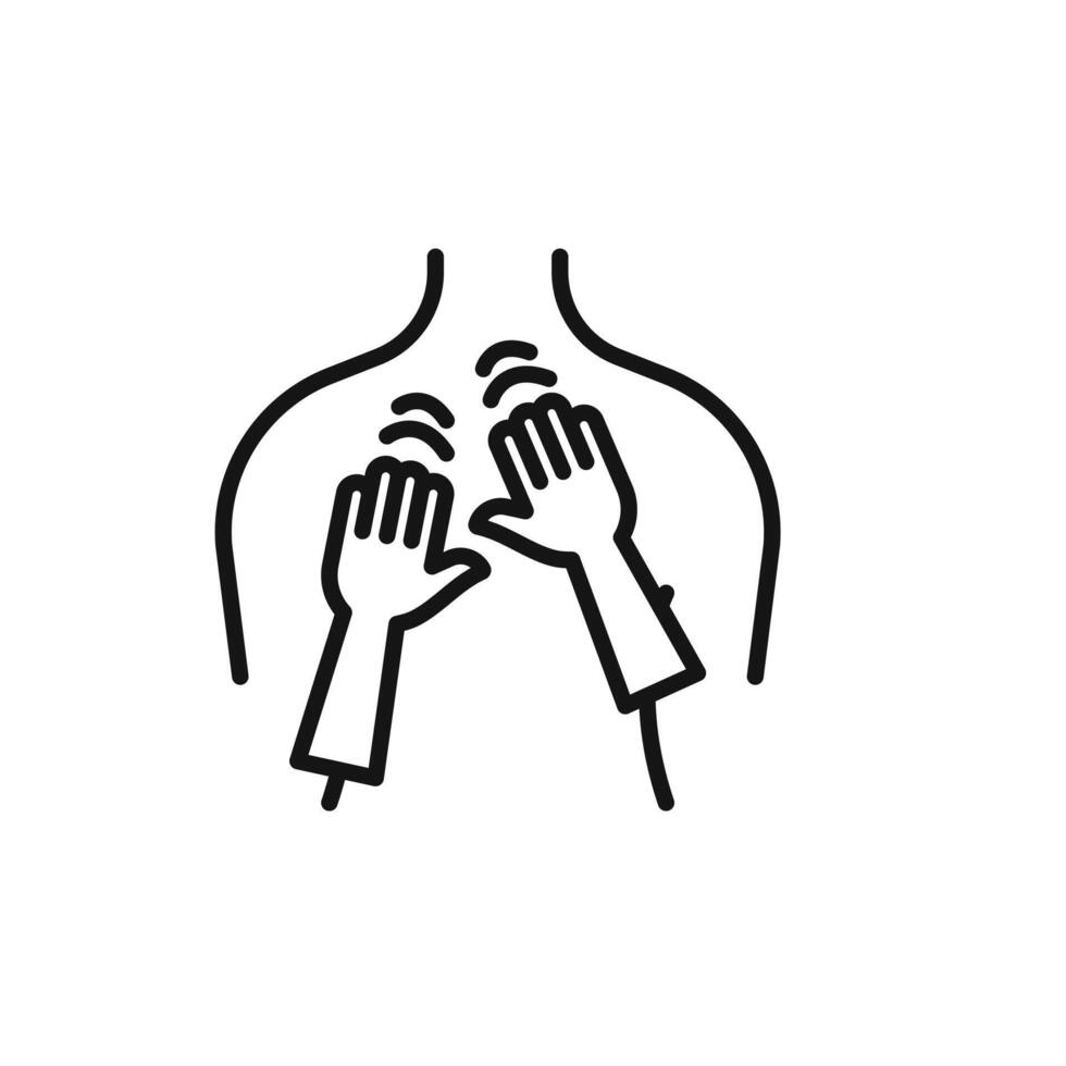 Back Massage Icon Outline Collection In Black And On White Background 48313572 Vector Art At