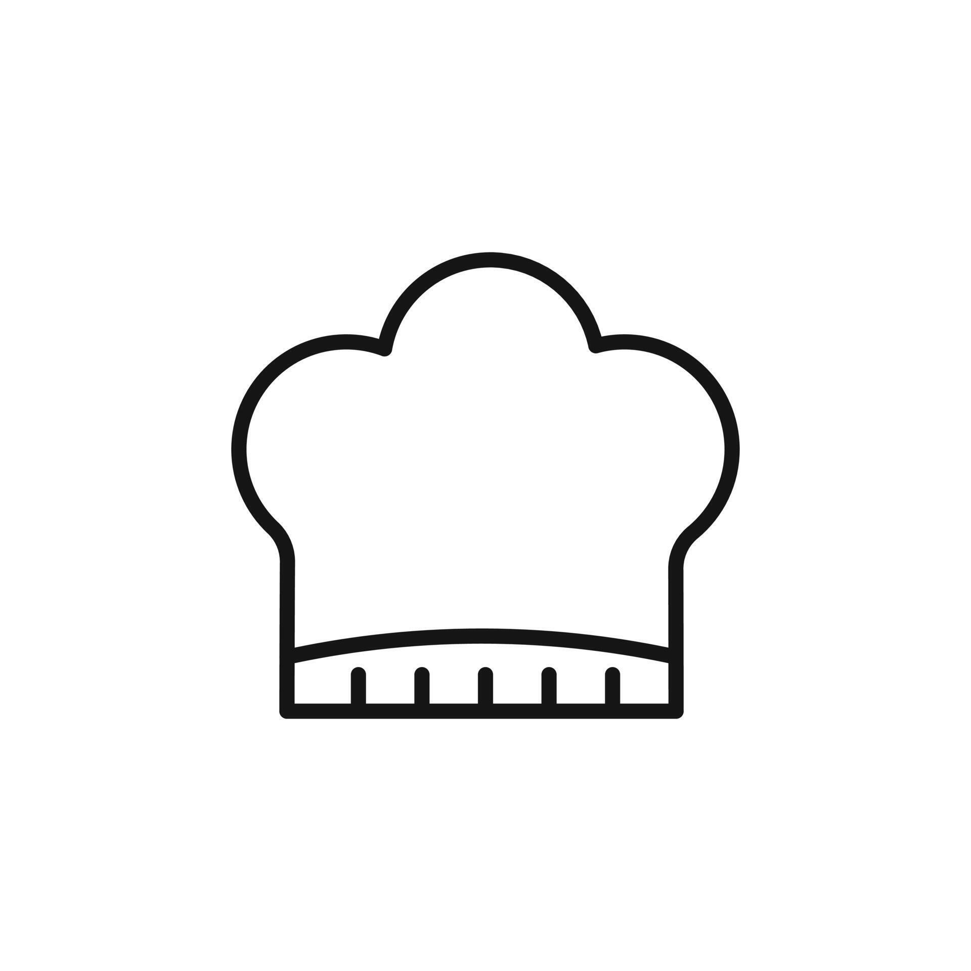 toque icon outline collection in black and on white background 48314149 ...