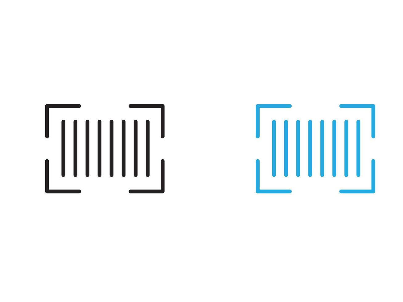 Scan Barcode Icon Black And White Outline Sign 48315198 Vector Art At Vecteezy