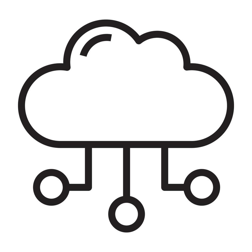 Cloud, cloud computing line icon. 48329005 Vector Art at Vecteezy