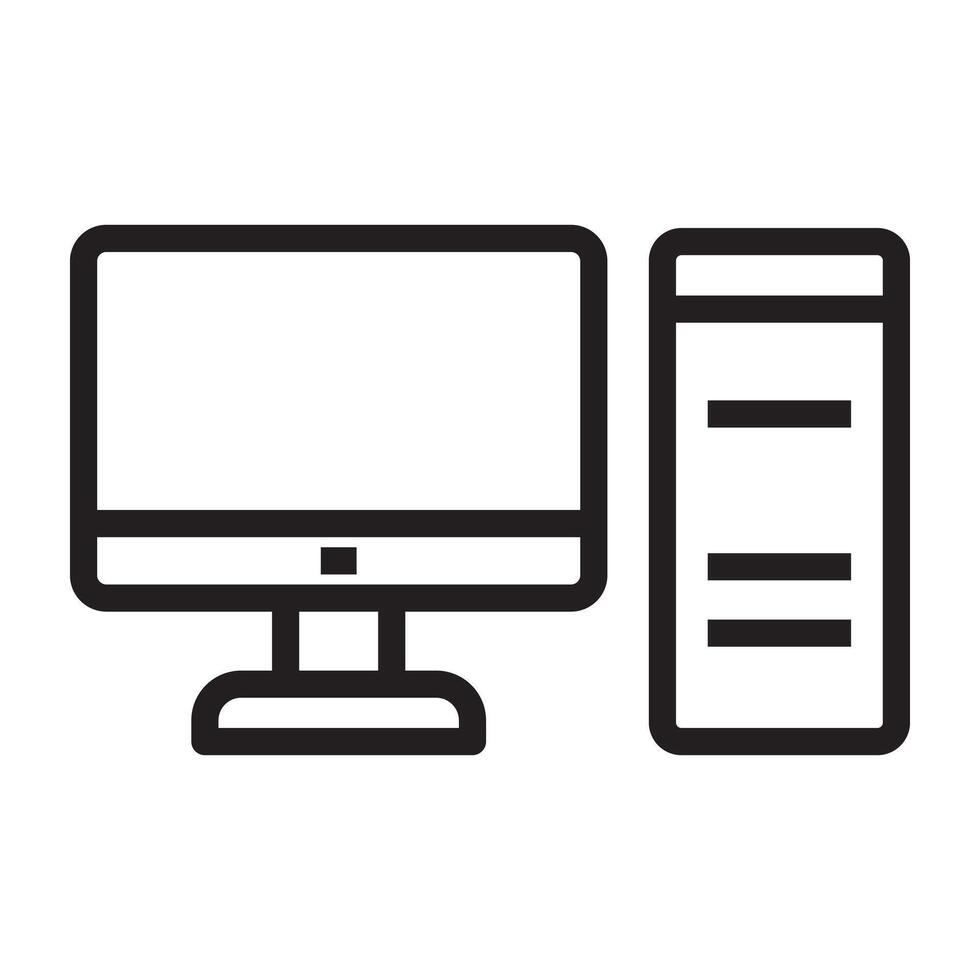 Computer line icon. 48329104 Vector Art at Vecteezy