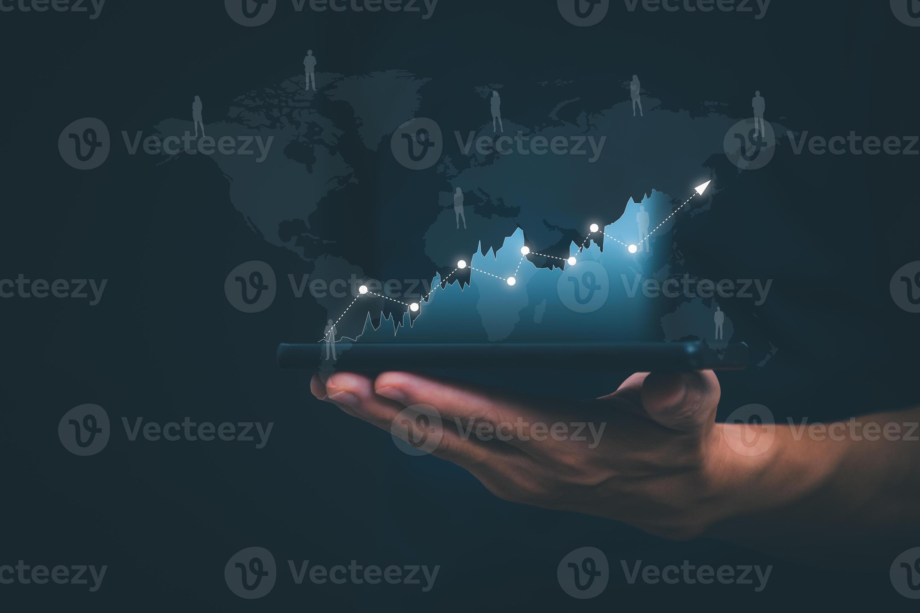 Businessman showing the linkage of organizational structure with ...