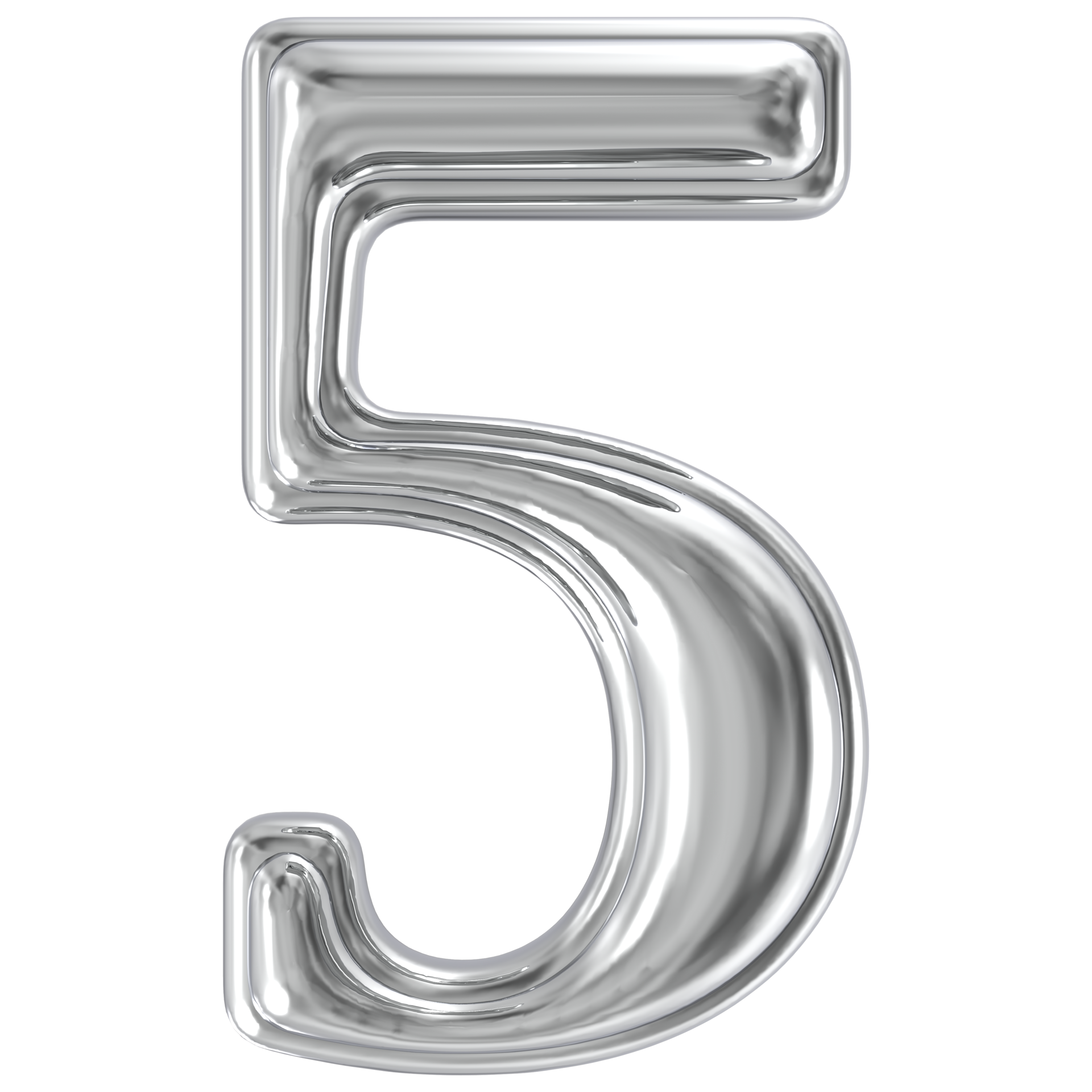 Silver Number 5 3D 48334188 PNG Silver Number 5 3D 48334188 PNG