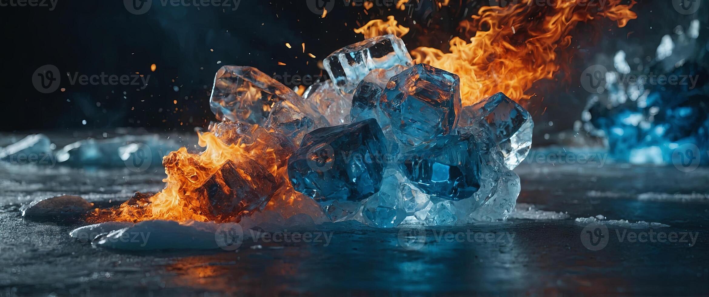 Exploding on ice Fire and ice concept Good and evil Hot and cold Exploding fire Exploding ice ...