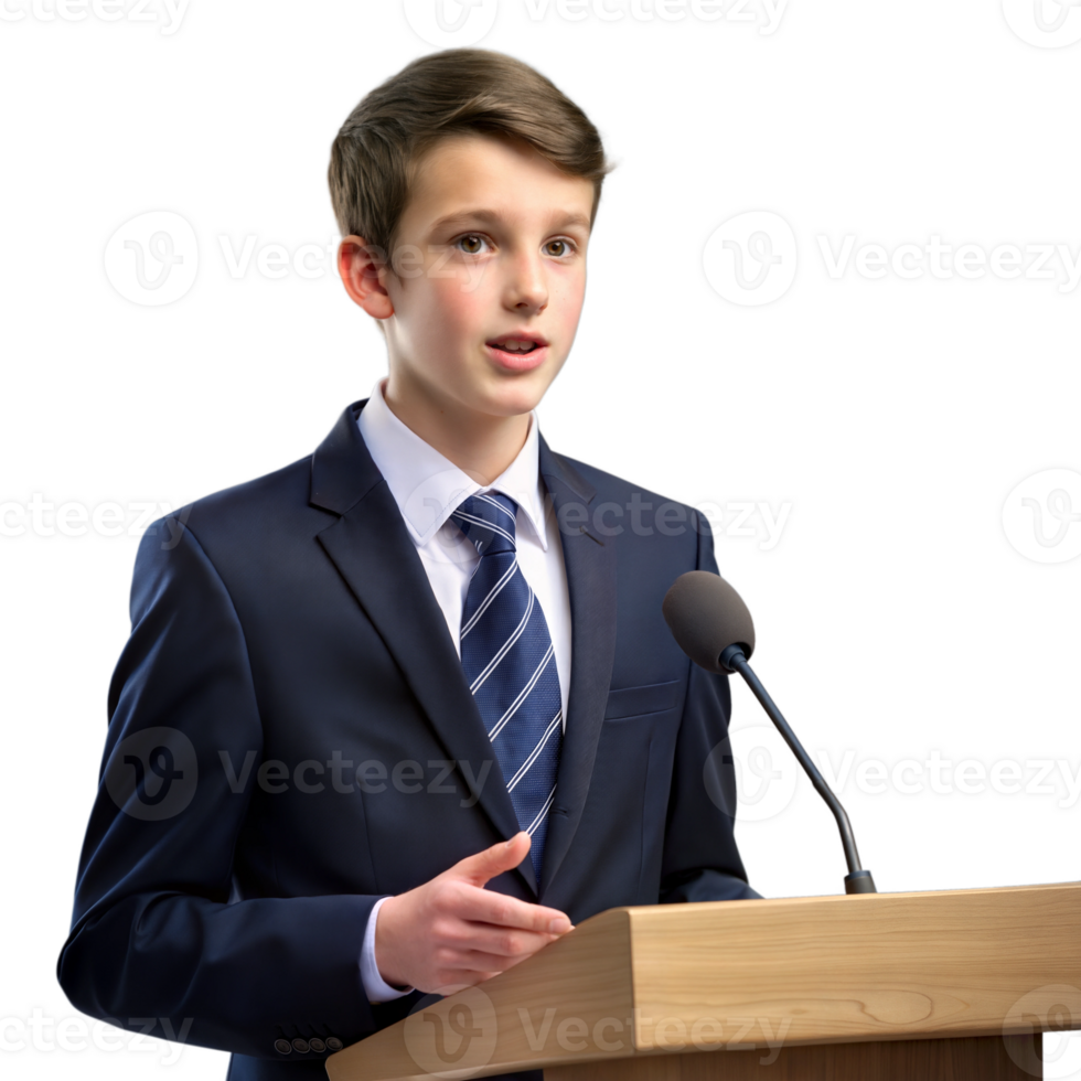 Young boy giving a speech at a podium, practicing public speaking ... Young boy giving a speech at a podium, practicing public speaking ...