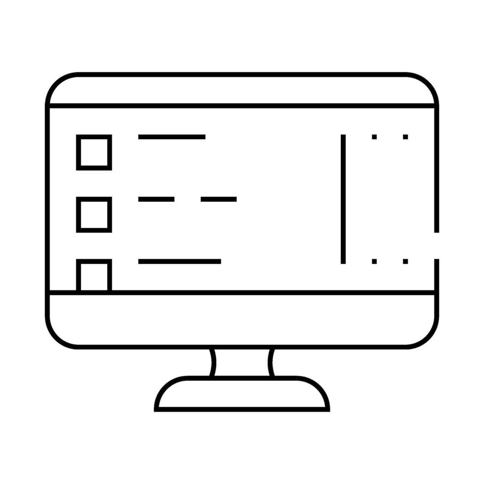 software list of operating system line icon illustration 48347525 ...