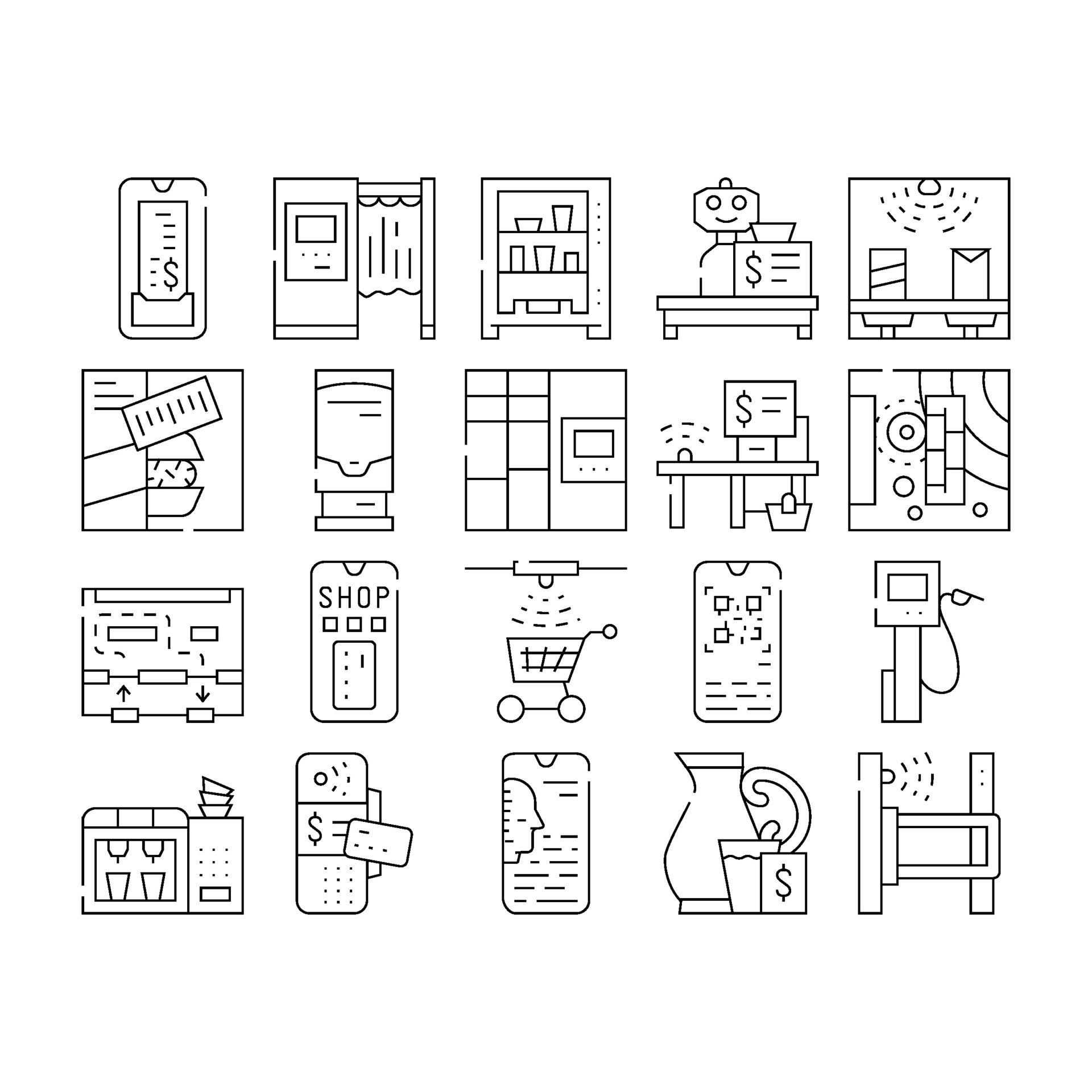 Self Service Buying Collection Icons Set 48348241 Vector Art at Vecteezy Self Service Buying Collection Icons Set 48348241 Vector Art at Vecteezy