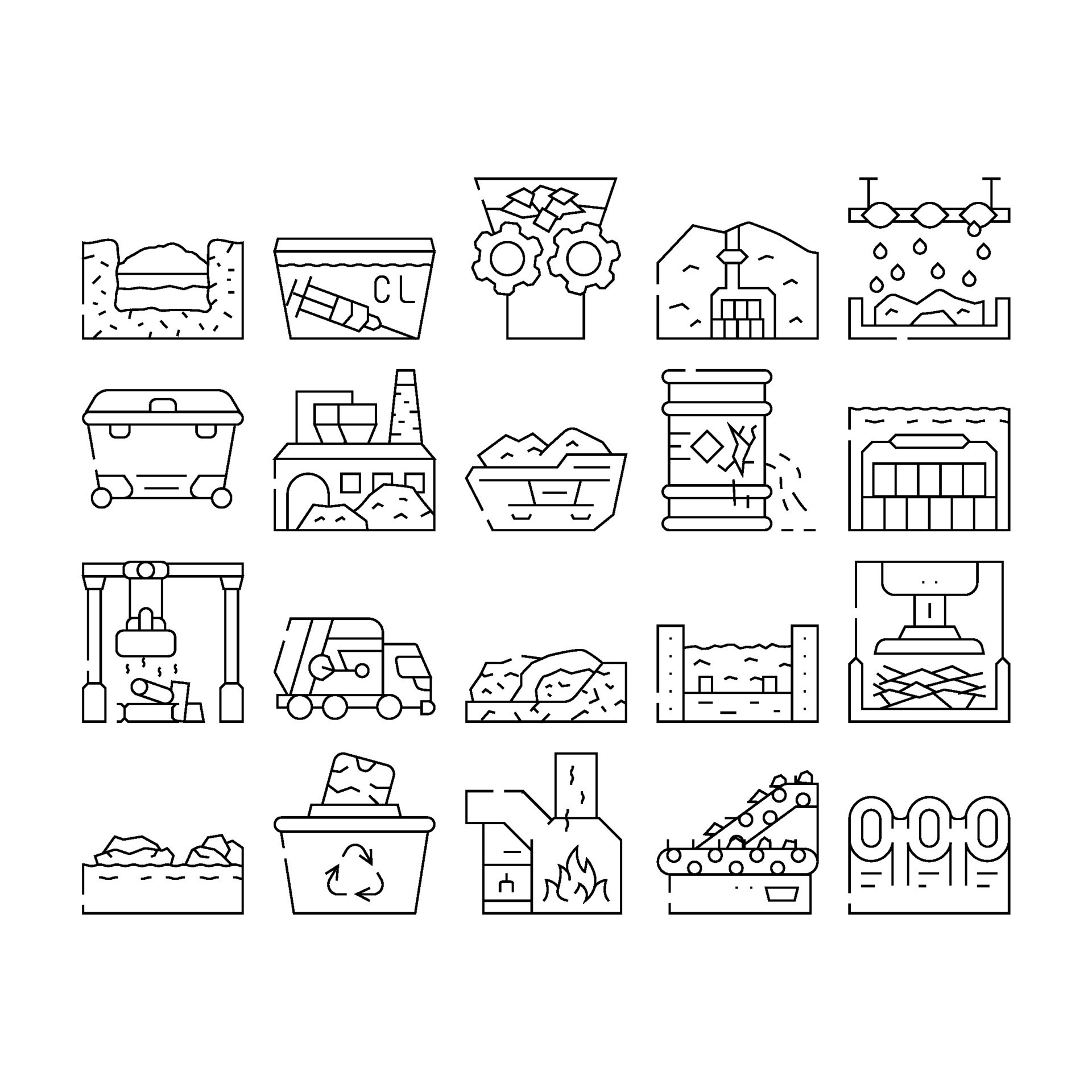Solid Waste Management Business Icons Set 48350027 Vector Art at Vecteezy Solid Waste Management Business Icons Set 48350027 Vector Art at Vecteezy