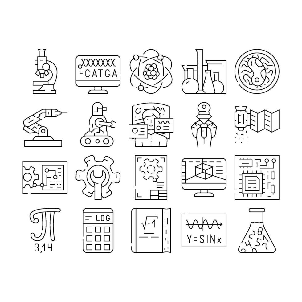 Stem Engineer Process And Science Icons Set 48351112 Vector Art at Vecteezy