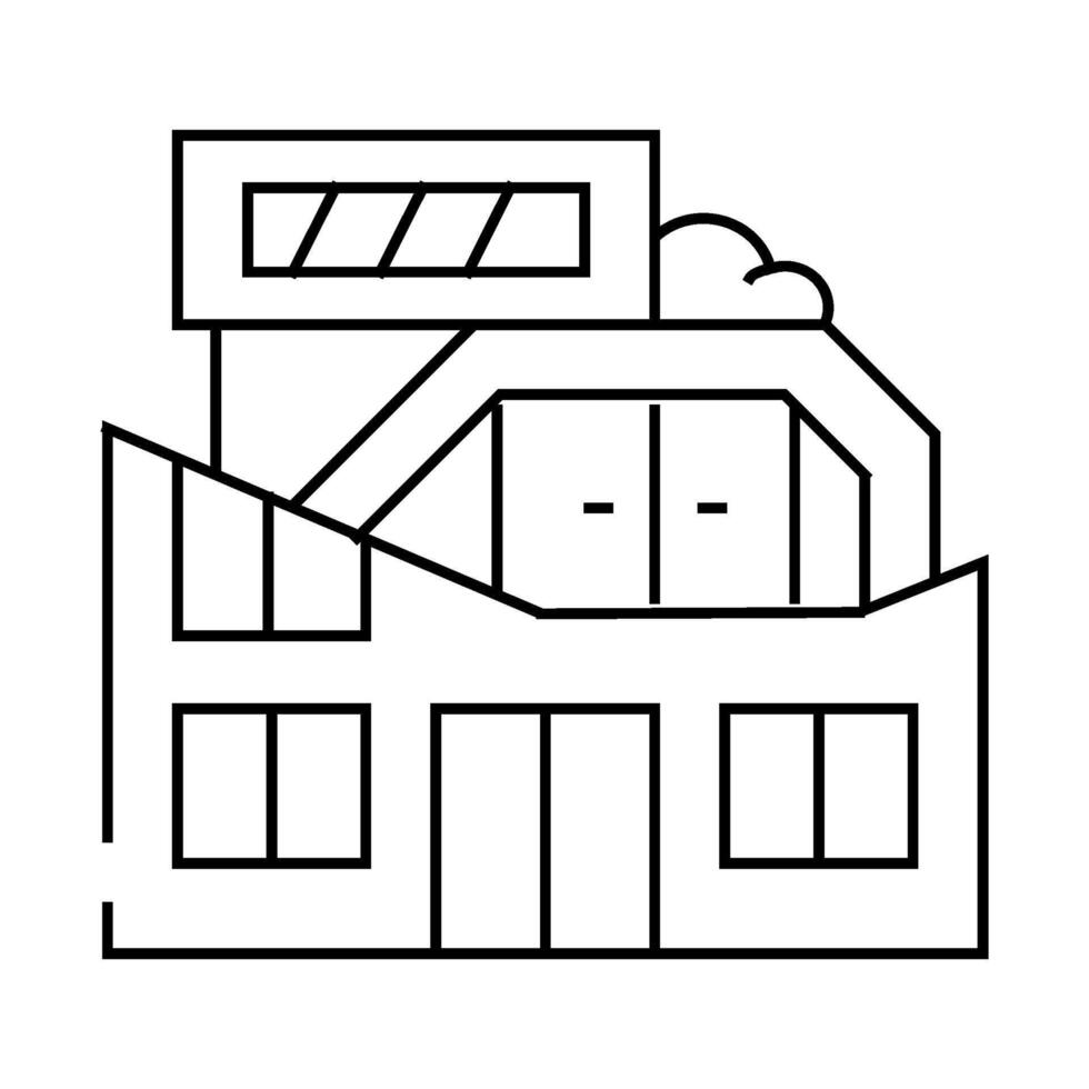unusually shaped houses architecture line icon illustration 48351628 ...