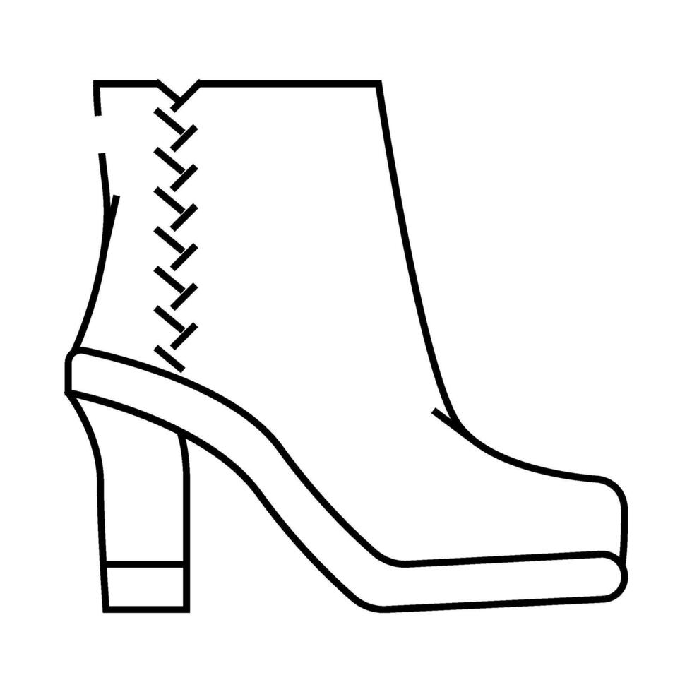 ankle boots line icon illustration 48351847 Vector Art at Vecteezy