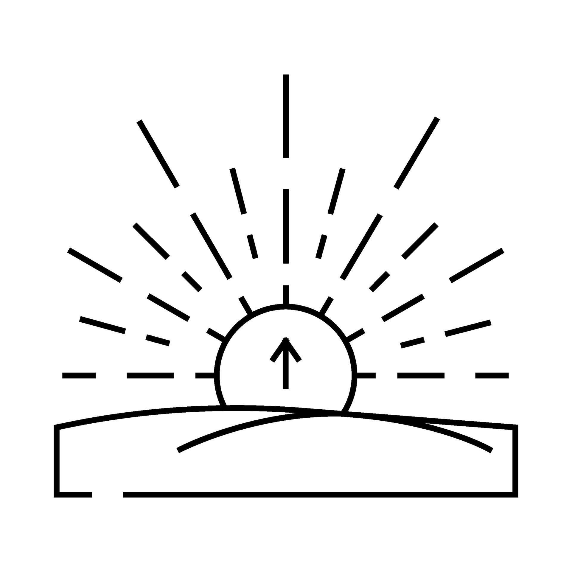 Morning Sunrise Sun Summer Sunlight Line Icon Illustration 48355726