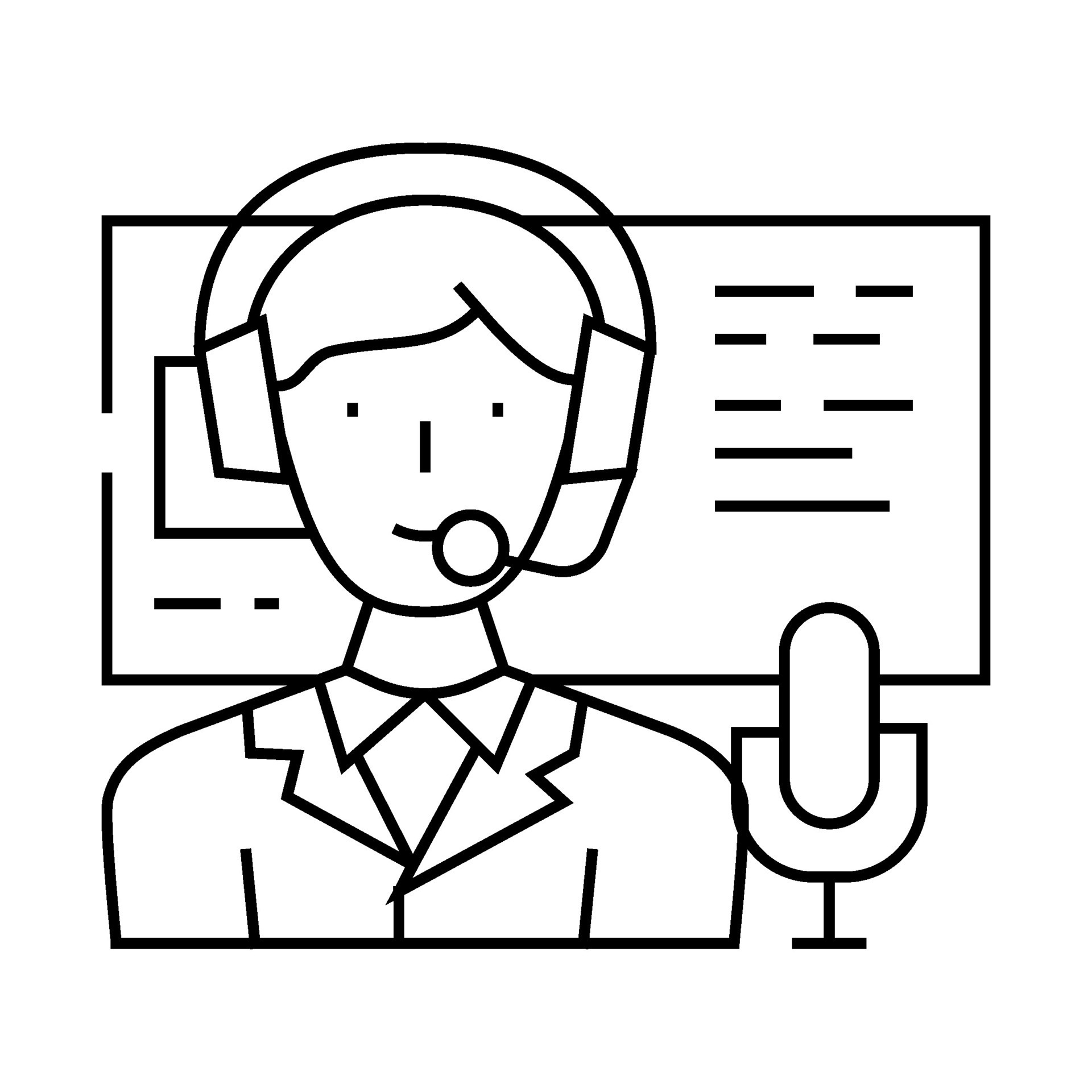 commentator news media line icon illustration 48355929 Vector Art at ... commentator news media line icon illustration 48355929 Vector Art at ...