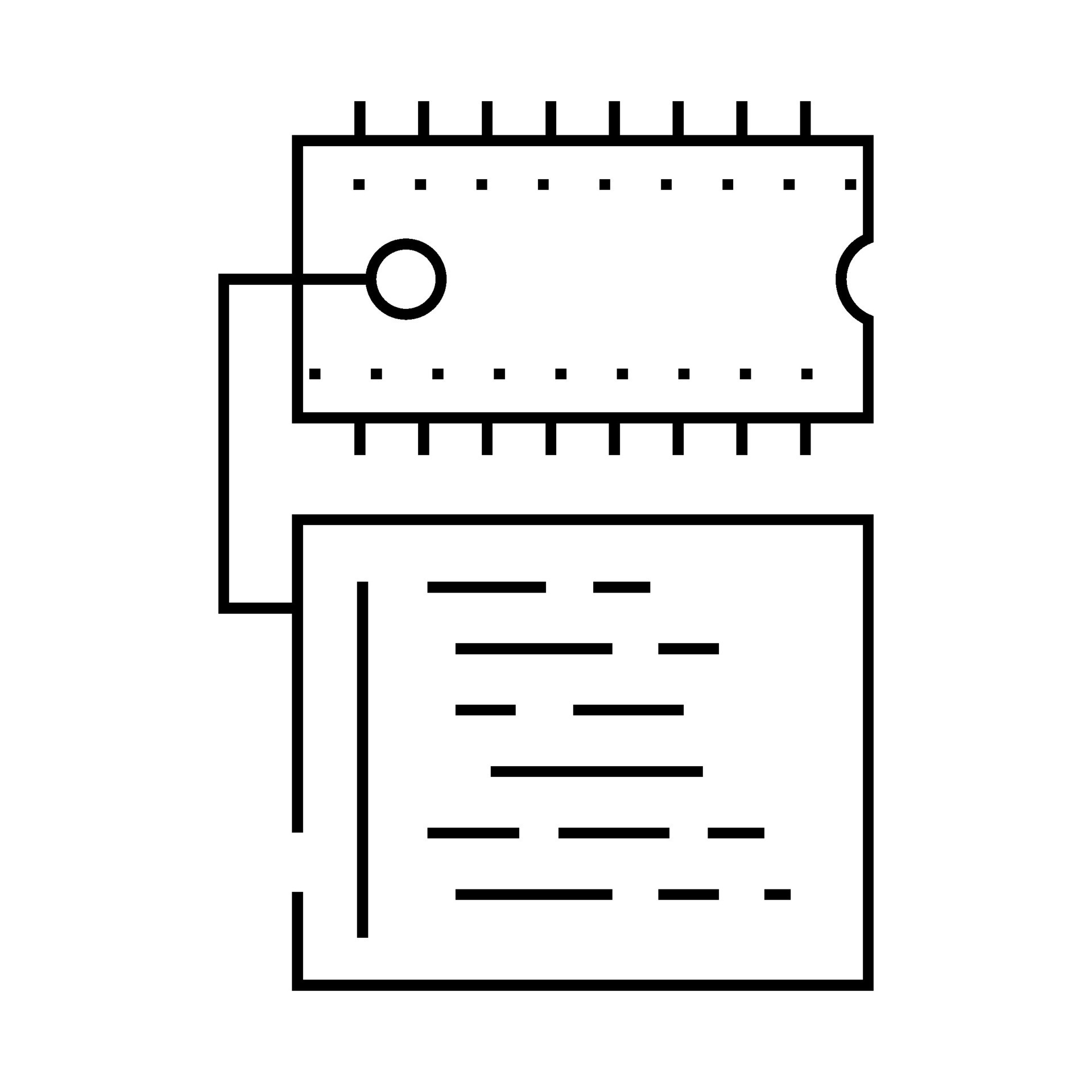 Microcontroller Programming Electronics Line Icon Illustration 48356959 Vector Art At Vecteezy