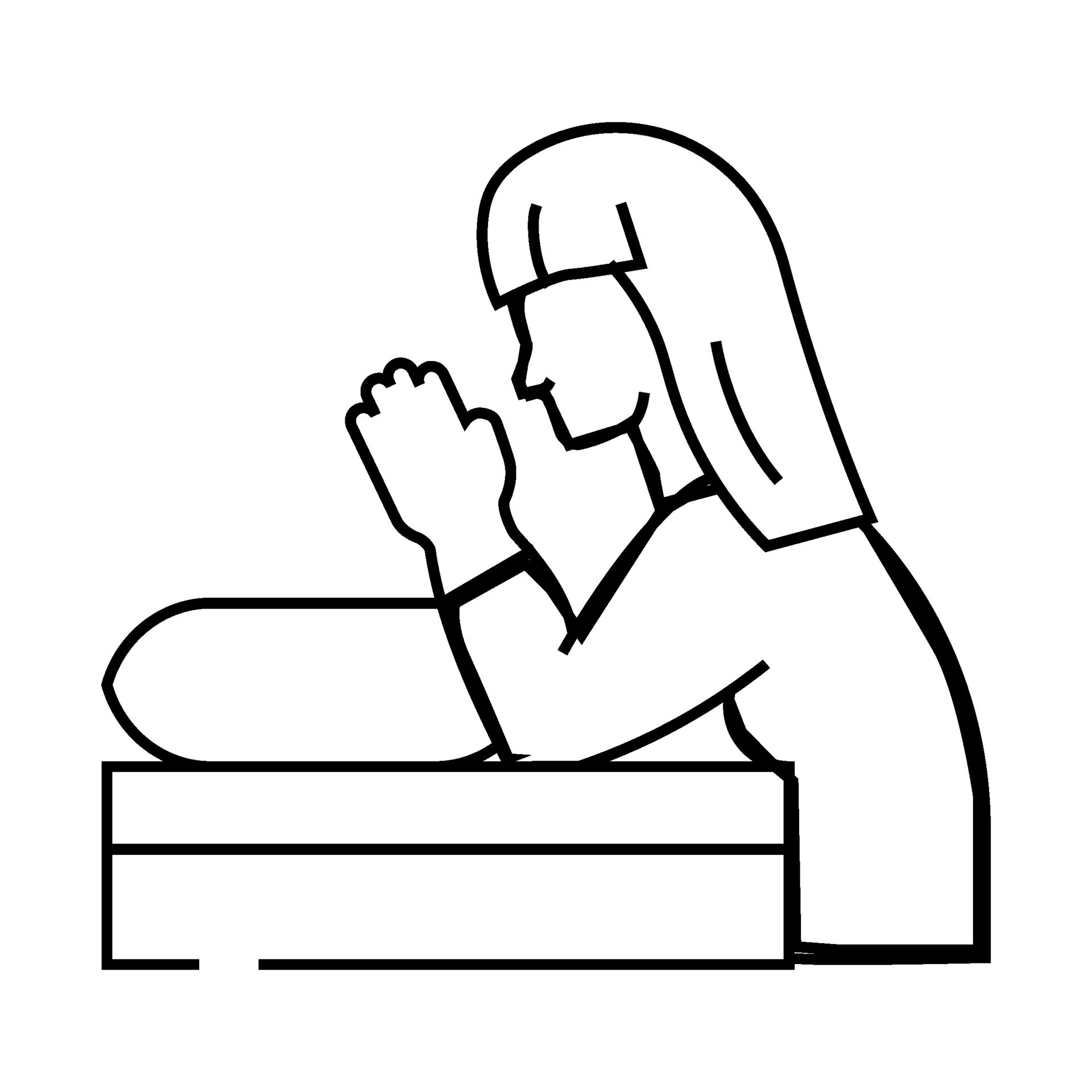 Bedtime Prayer Sleep Night Line Icon Illustration 48357340 Vector Art At Vecteezy