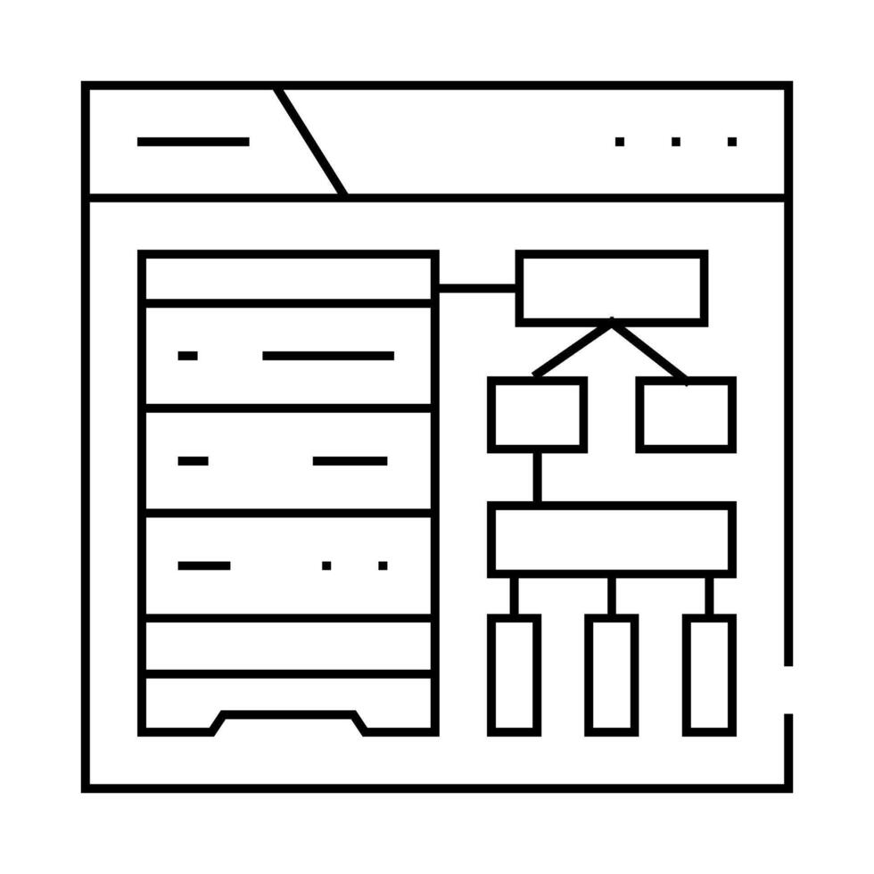 schema development database line icon illustration 48357421 Vector Art ...