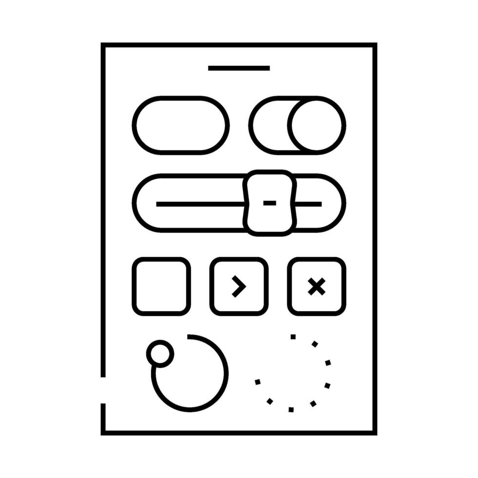 ui kit ux ui design line icon illustration 48358011 Vector Art at Vecteezy