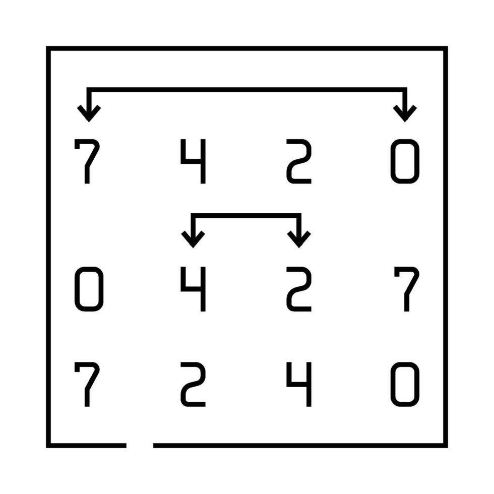 Selection Sort Algorithm Line Icon Illustration 48358052 Vector Art At