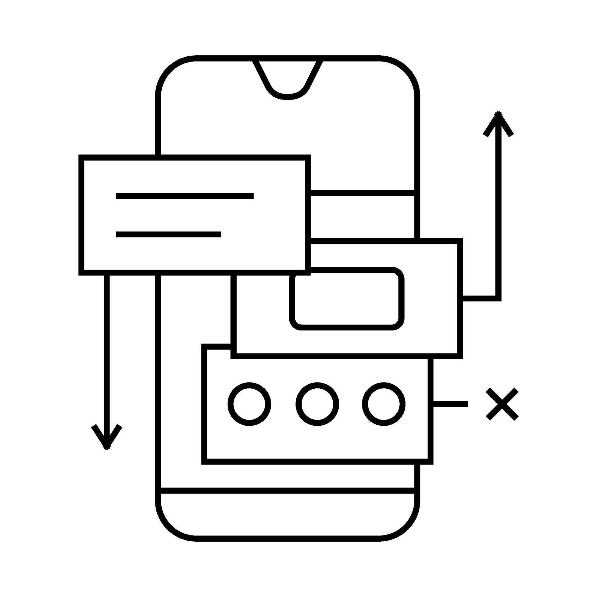hierarchy ux ui design line icon illustration 48358404 Vector Art at Vecteezy