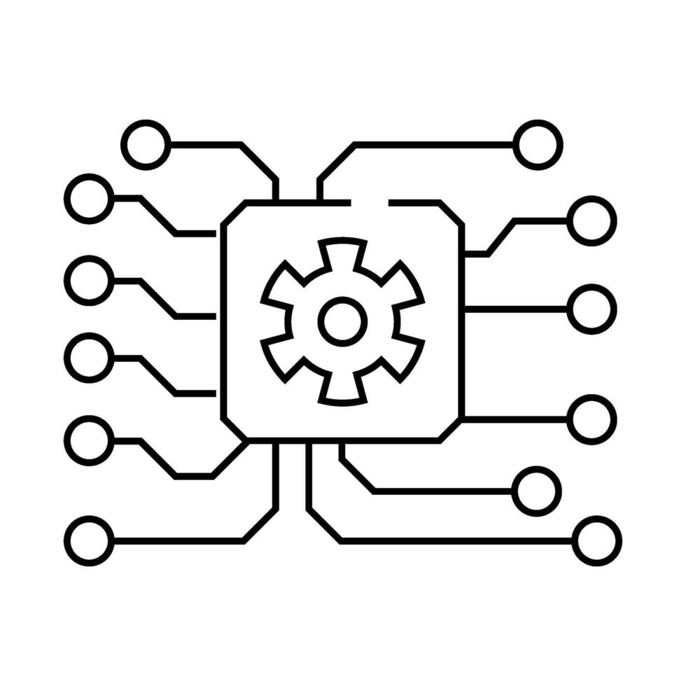 System Integration Analyst Line Icon Illustration 48359013 Vector Art