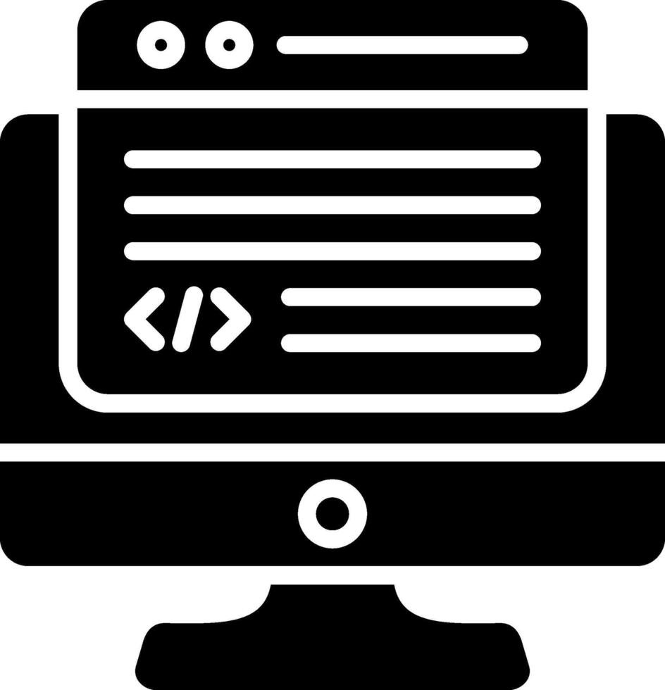 Programming Glyph Icon Design 48361097 Vector Art at Vecteezy