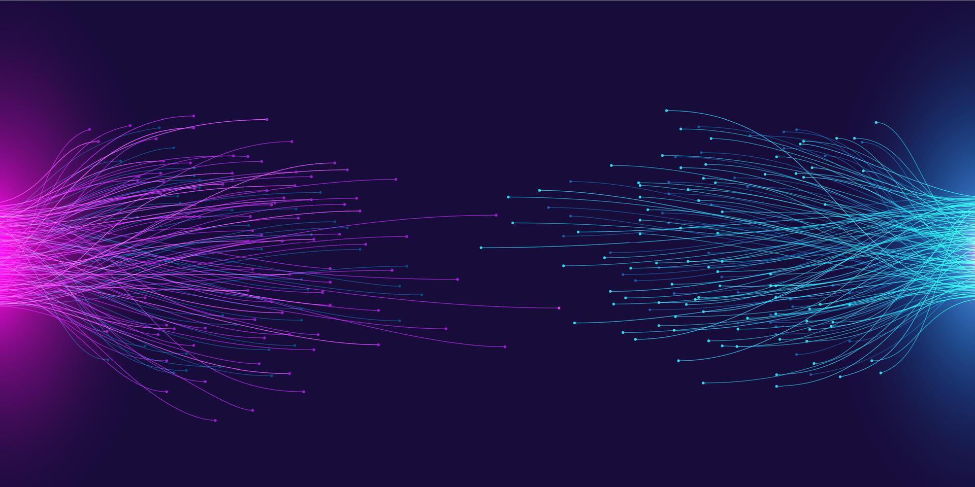 Abstract Big Data Background Chaotic Network Nodes Comparing Of Two