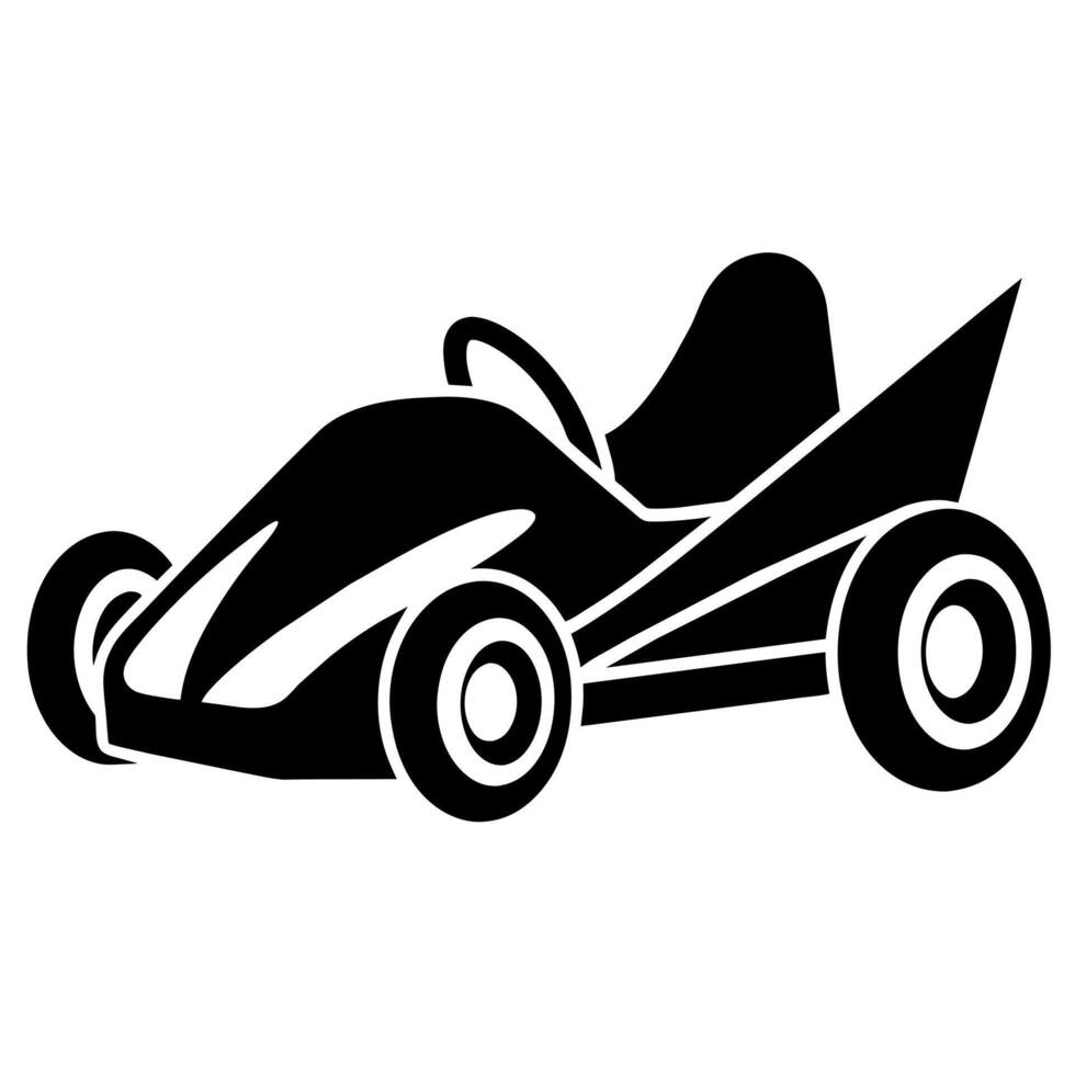 Stylish Go Cart Silhouette Isolated White Background 48391724 Vector Art At Vecteezy