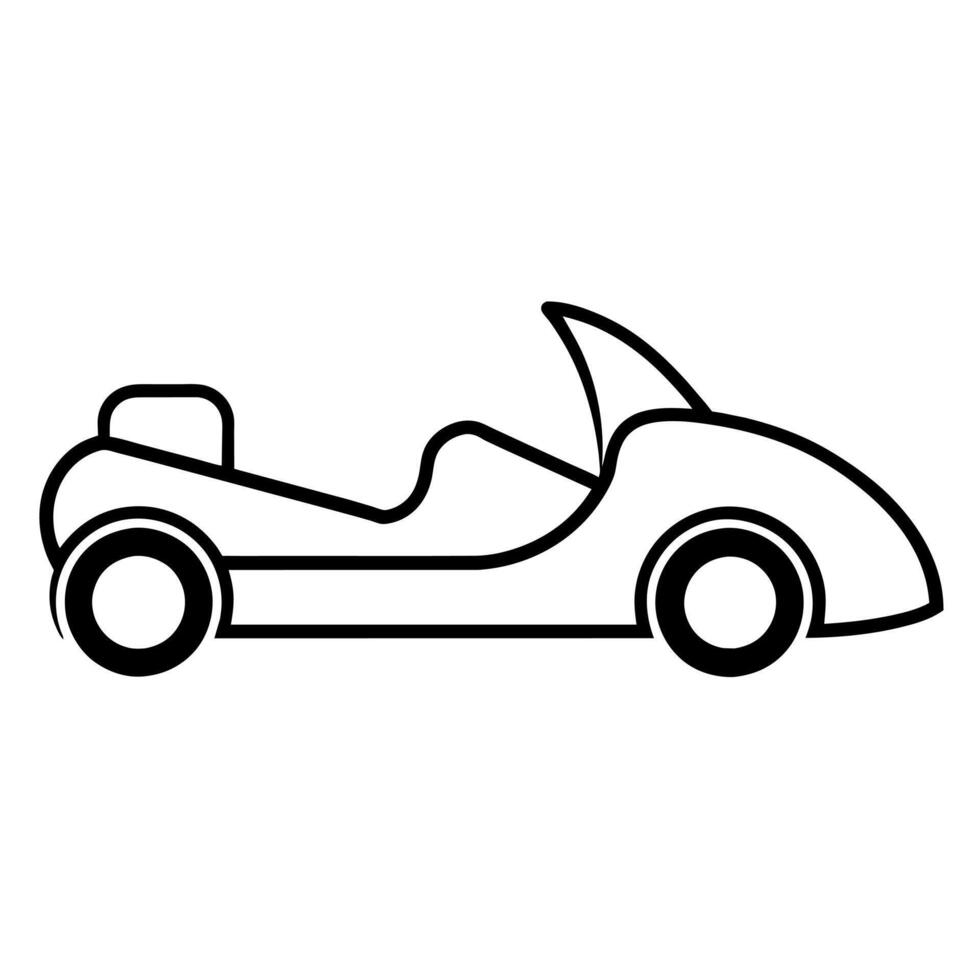 Stylish Go Cart Silhouette Isolated White Background 48391772 Vector Art At Vecteezy