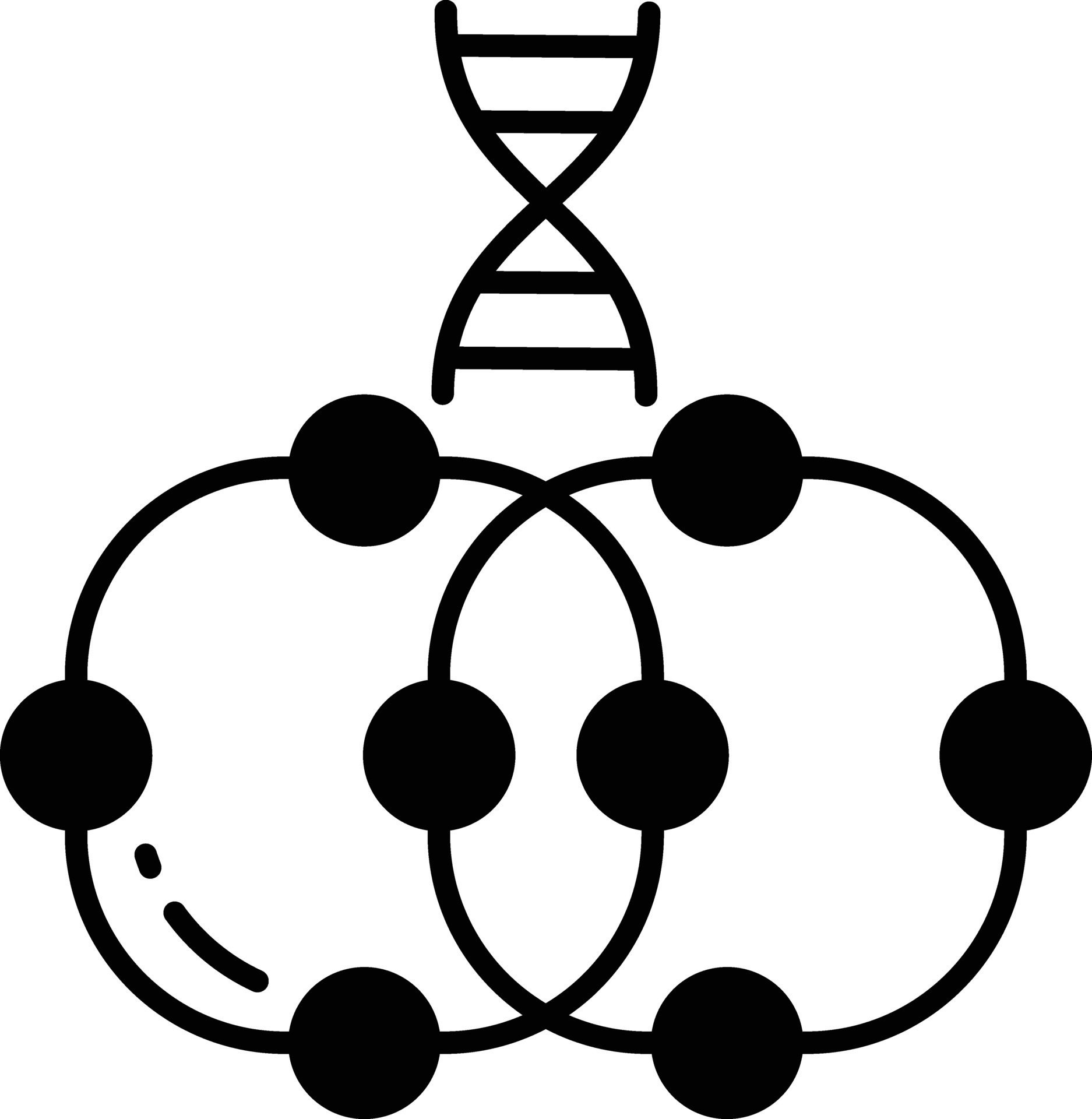 Molecular DNA solid glyph illustration 48394595 Vector Art at Vecteezy