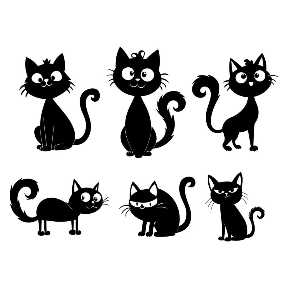 Page 23 Cartoon Cat Set Vector Art Icons And Graphics For Free Download