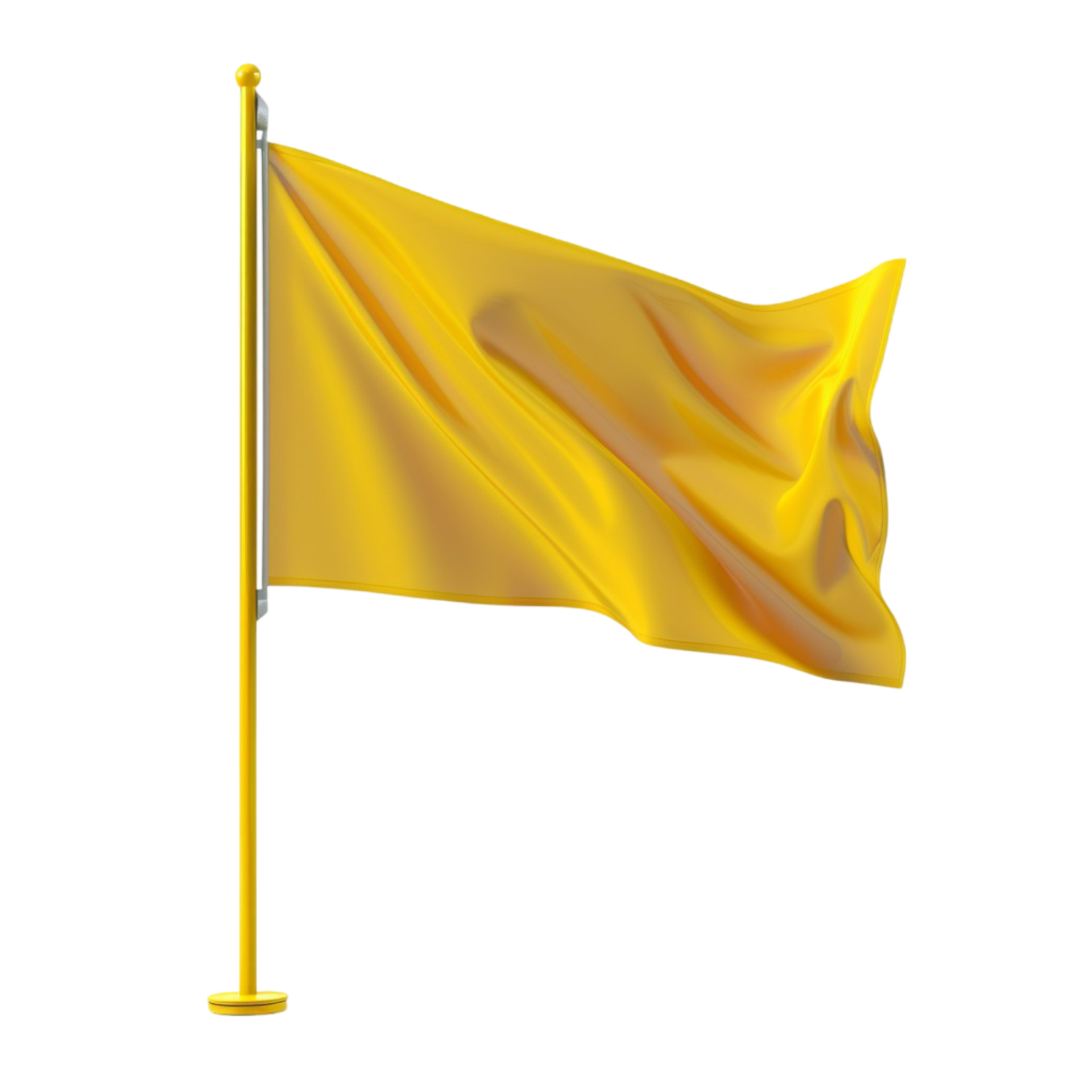 Yellow Flag on transparent background AI-Generative 48408789 PNG