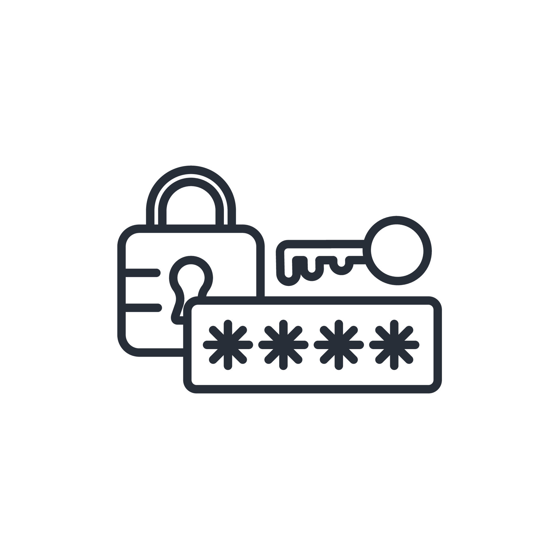 code lock icon. .Editable stroke.linear style sign for use web design ...