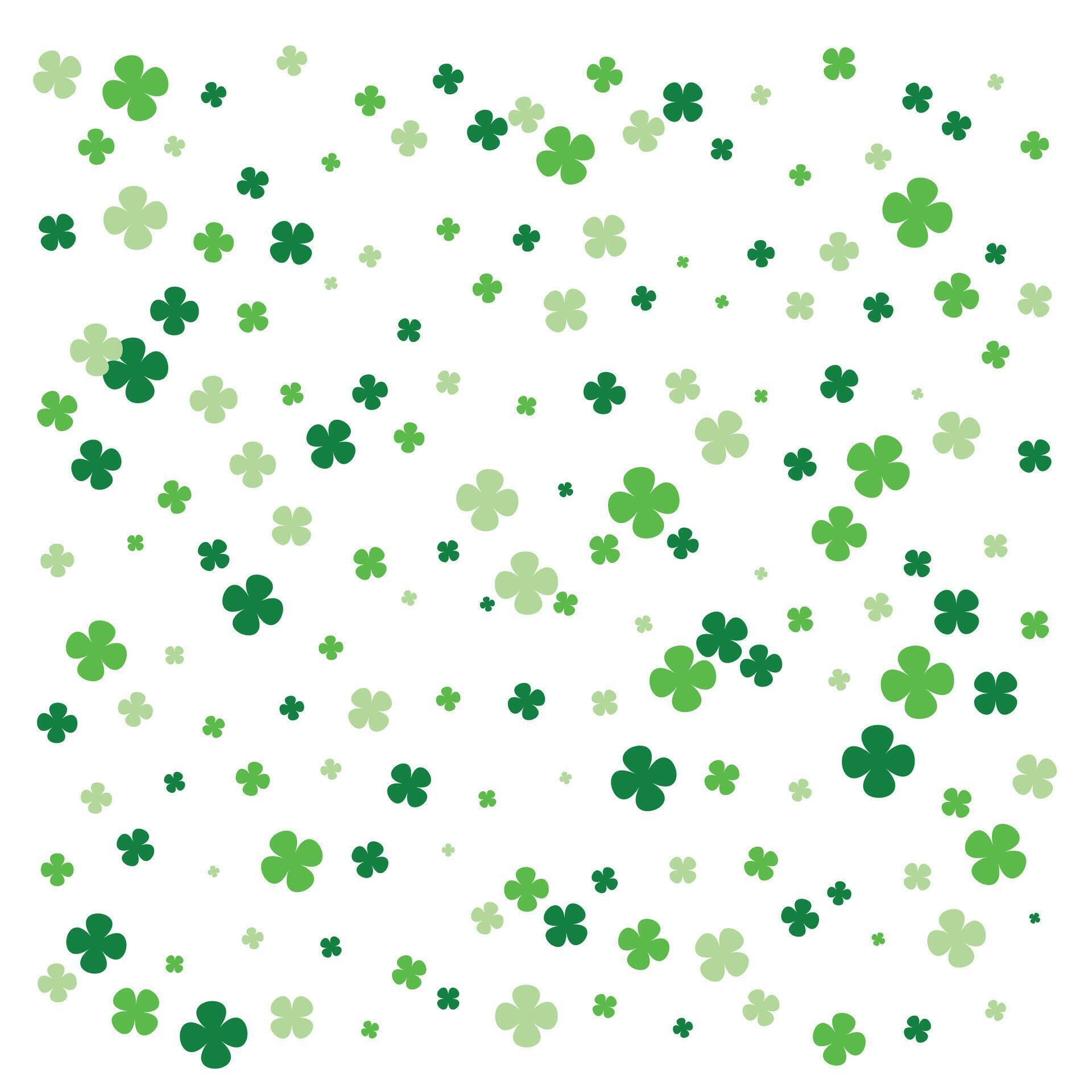 Green shamrock four leaf clover green background seamless pattern green clover, abstract green ...